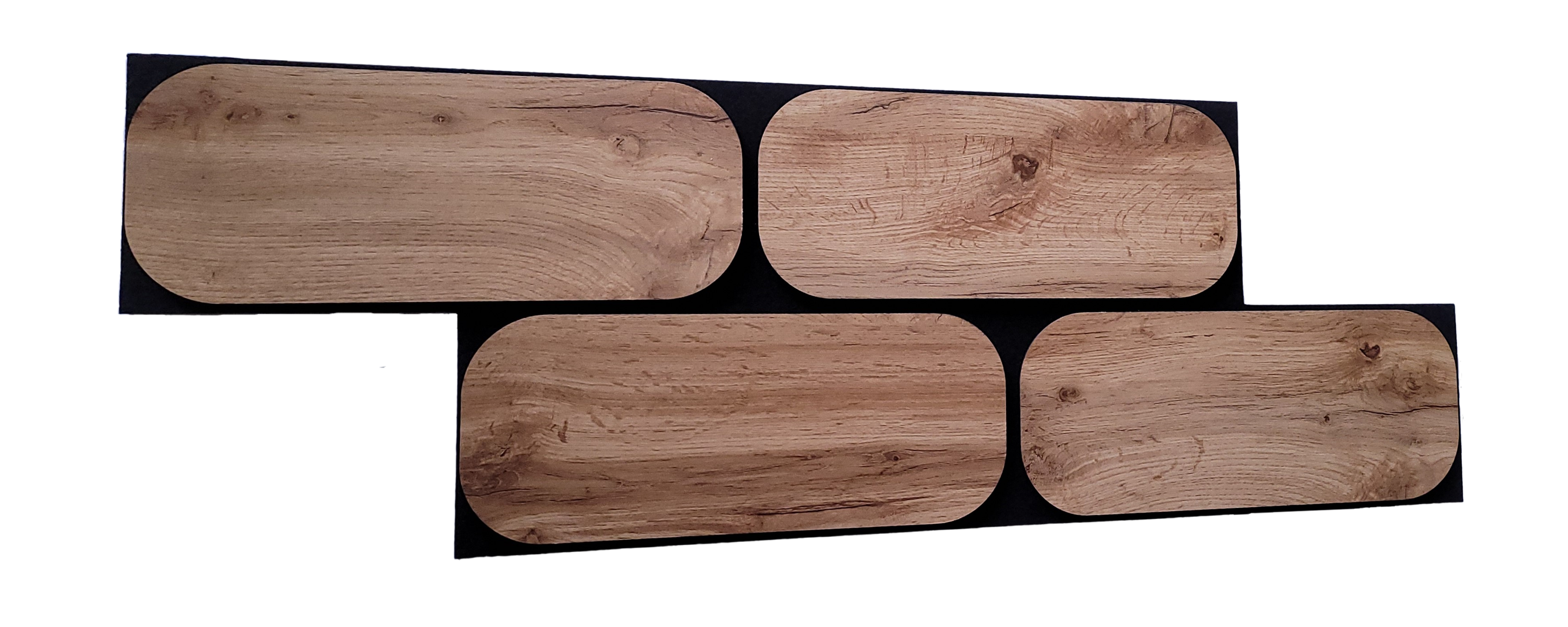 Panele ścienne 3D Cegiełka na czarnym filcu 90x30 cm Dąb - Leroy Merlin