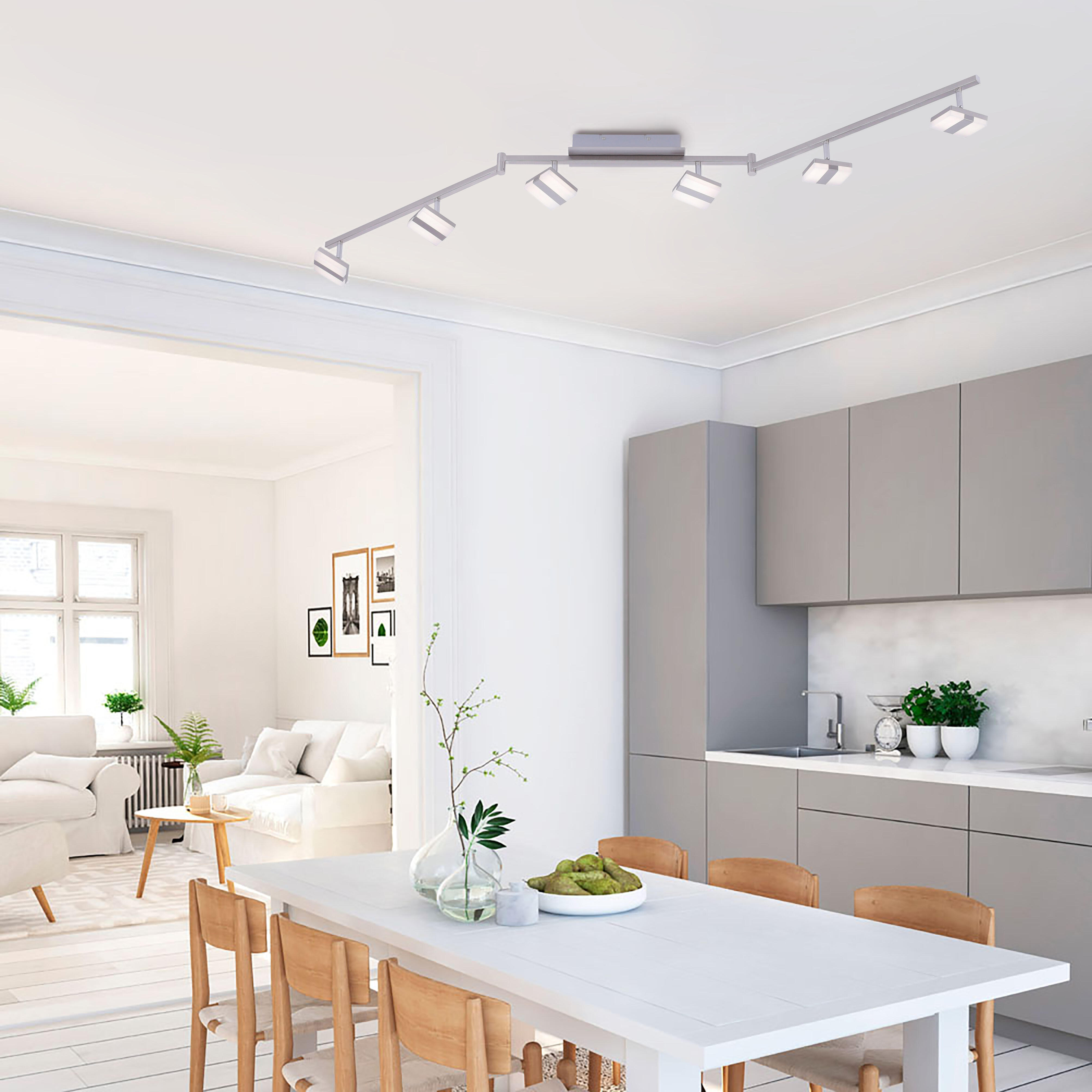 Barra de 6 focos Módulo LED gris 115 cm 1800 lm | Leroy Merlin