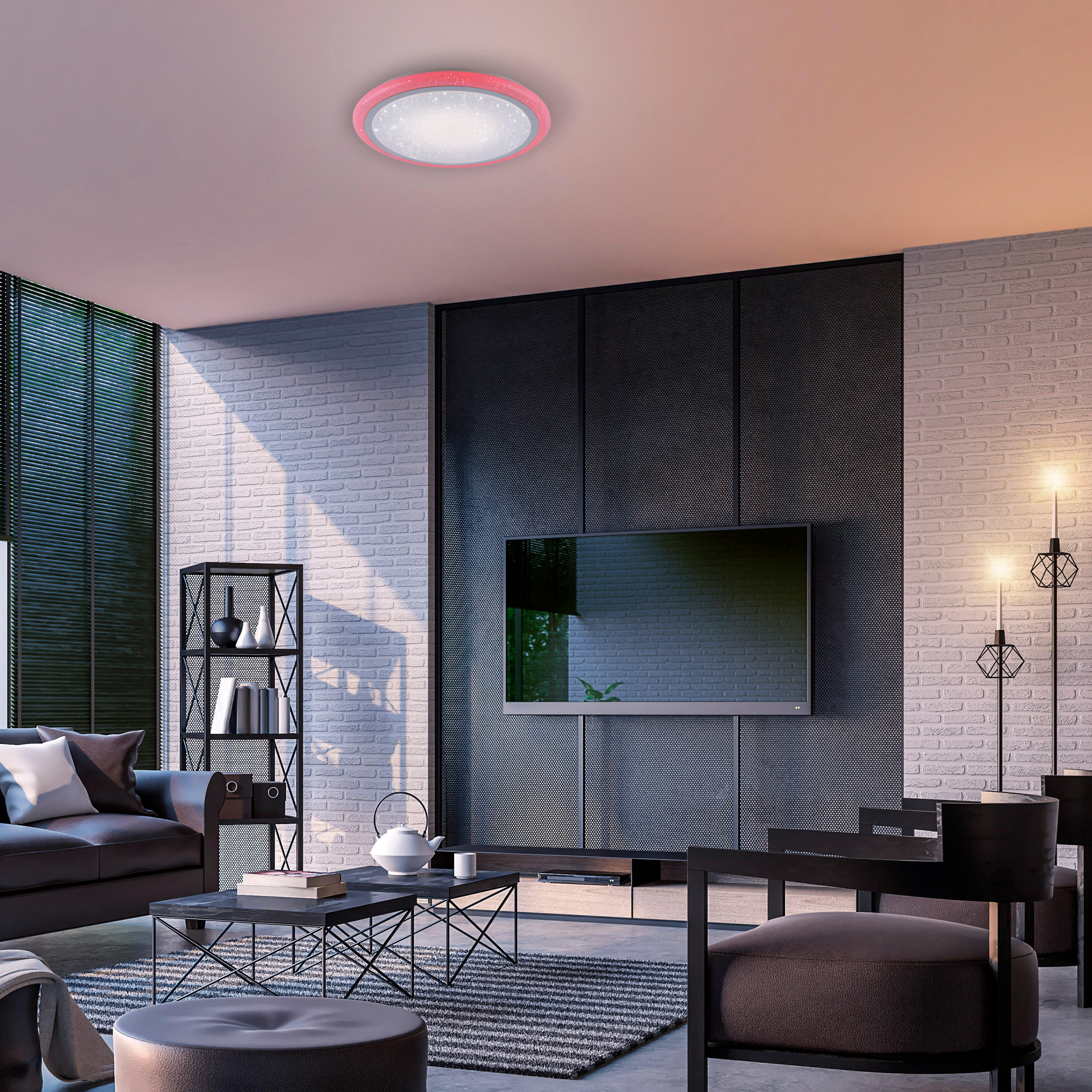 Plafón LED LUISA 3000-6000k en color blanco | Leroy Merlin