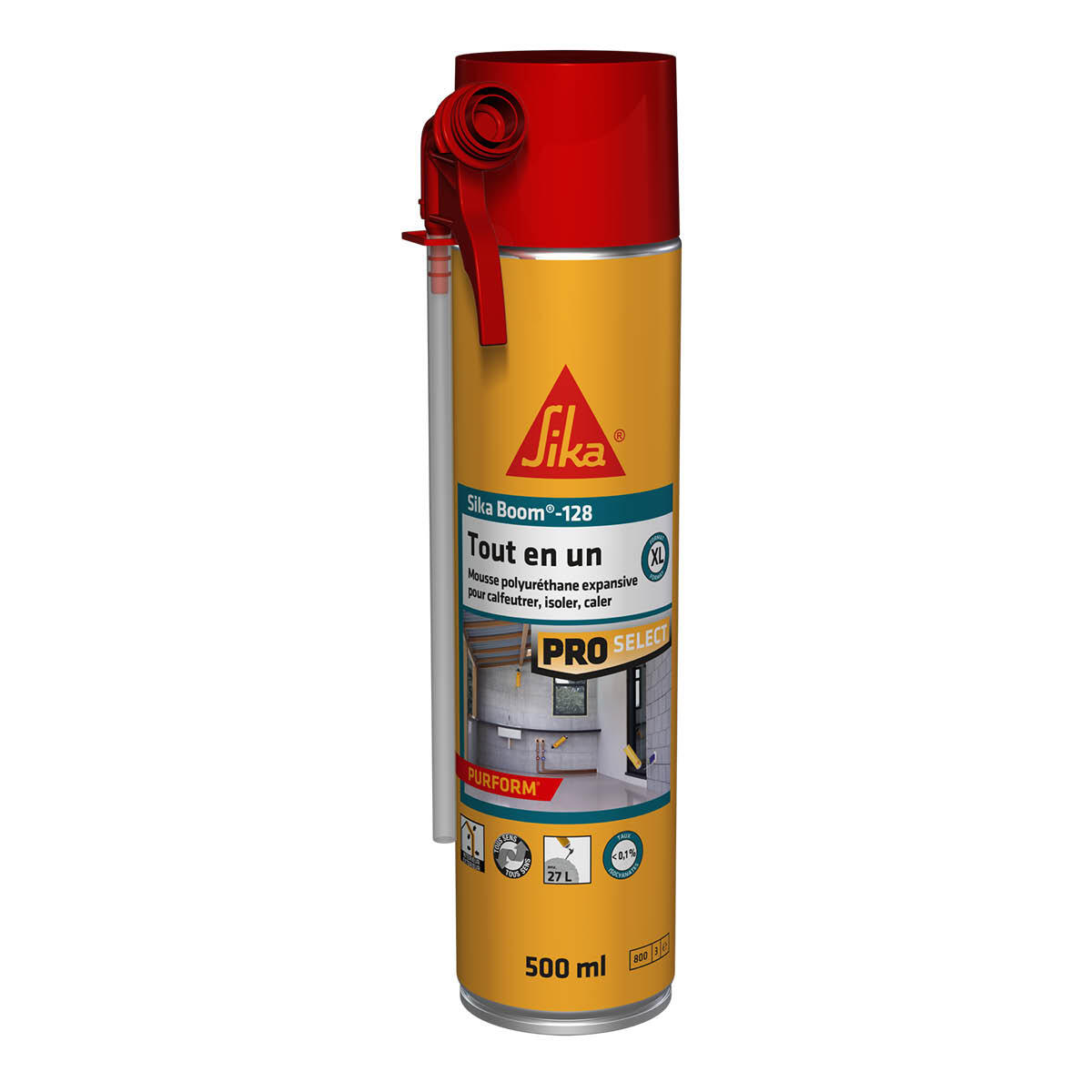 Mousse expansive multi-usages SIKA, Sika Boom 128, blanc 500ml | Leroy ...