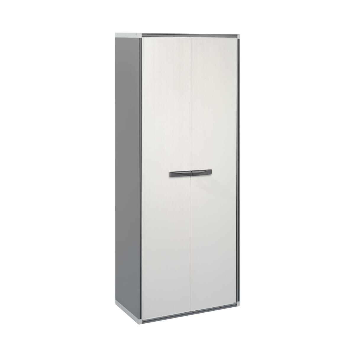 Armadio per scope QBIK Basic Recycled GAROFALO in pvc, grigio antracite L 67 x H 169 x P 35 cm ...