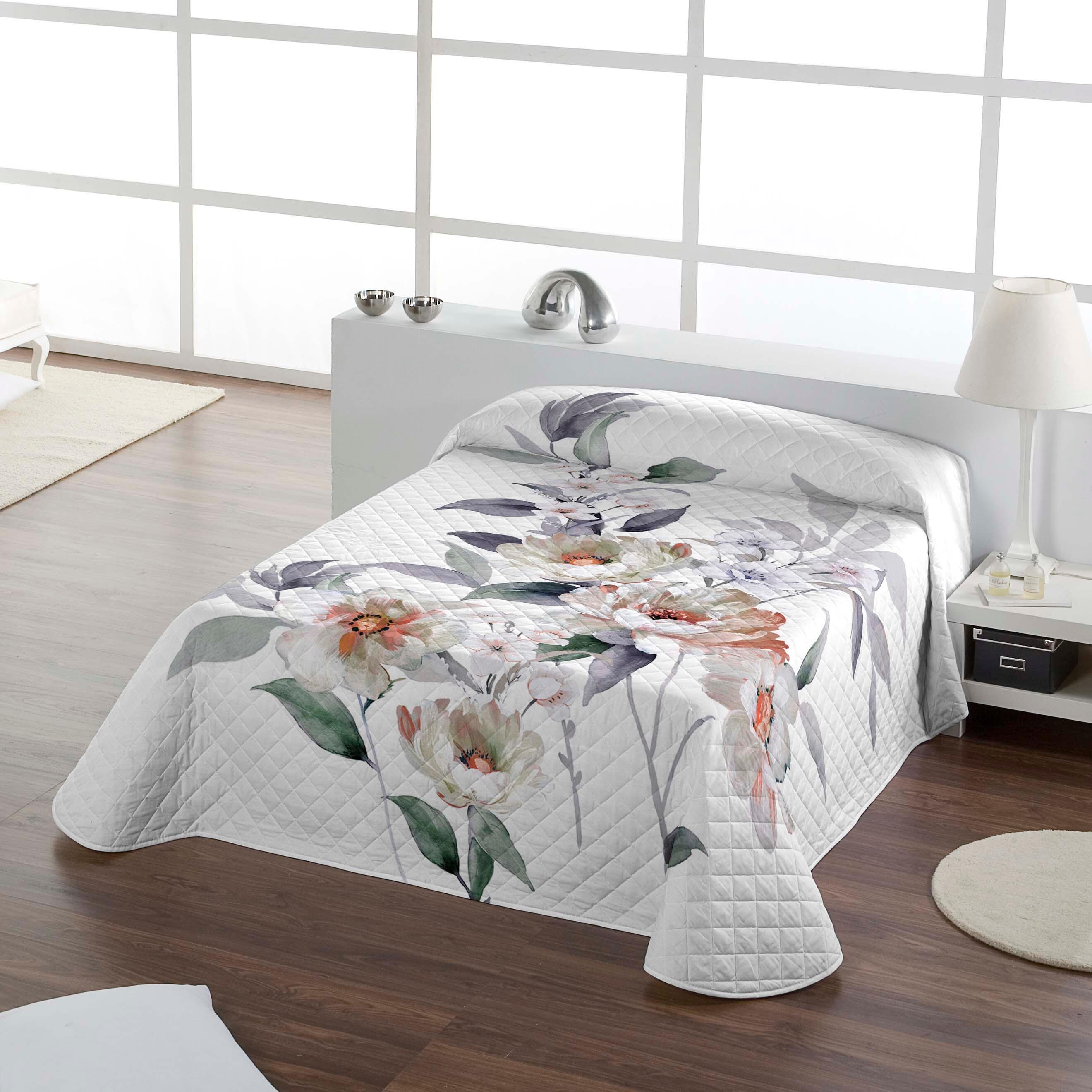 Colcha de cama CHEER 235x270 cm blanco para camas de 135 cm | Leroy Merlin