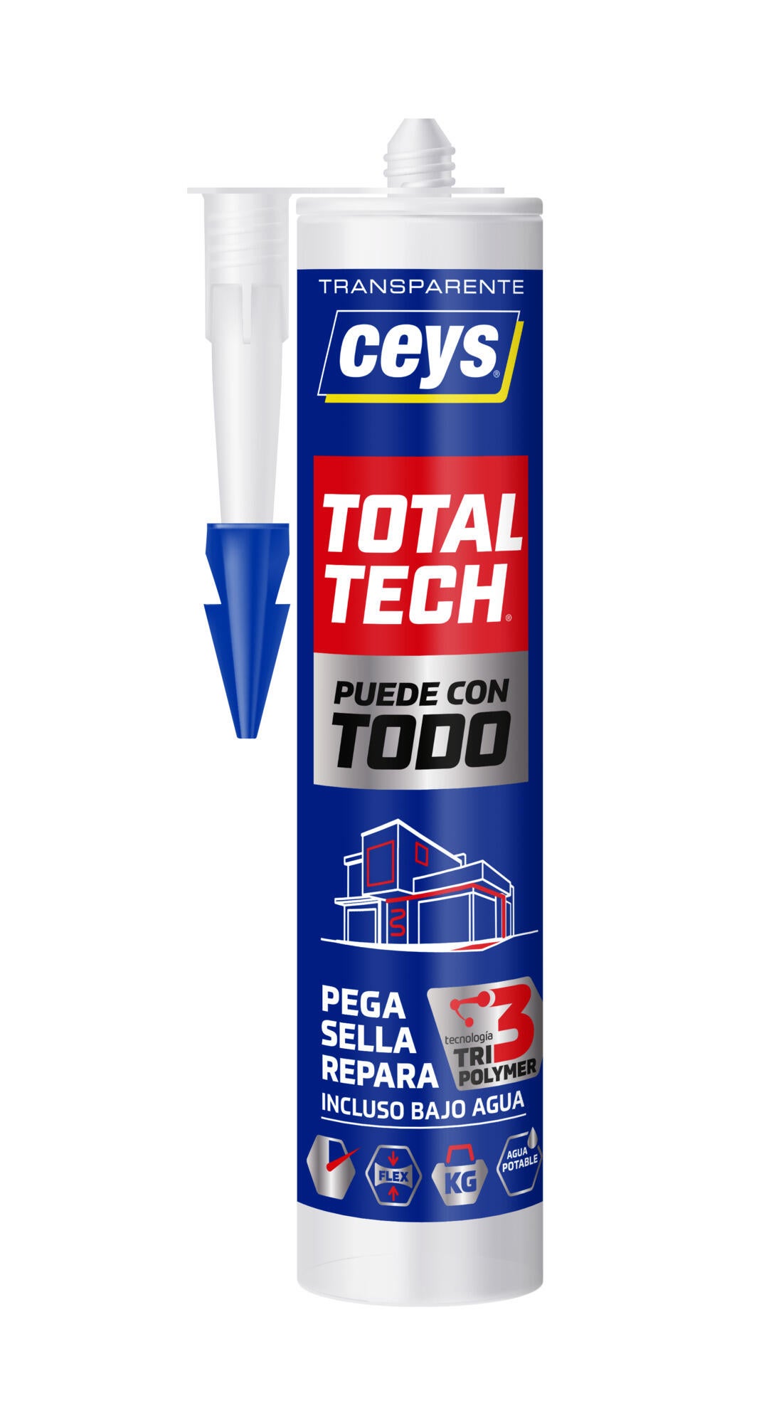 Sellador adhesivo CEYS Total Tech MS-TECH 290 ml transparente | Leroy ...