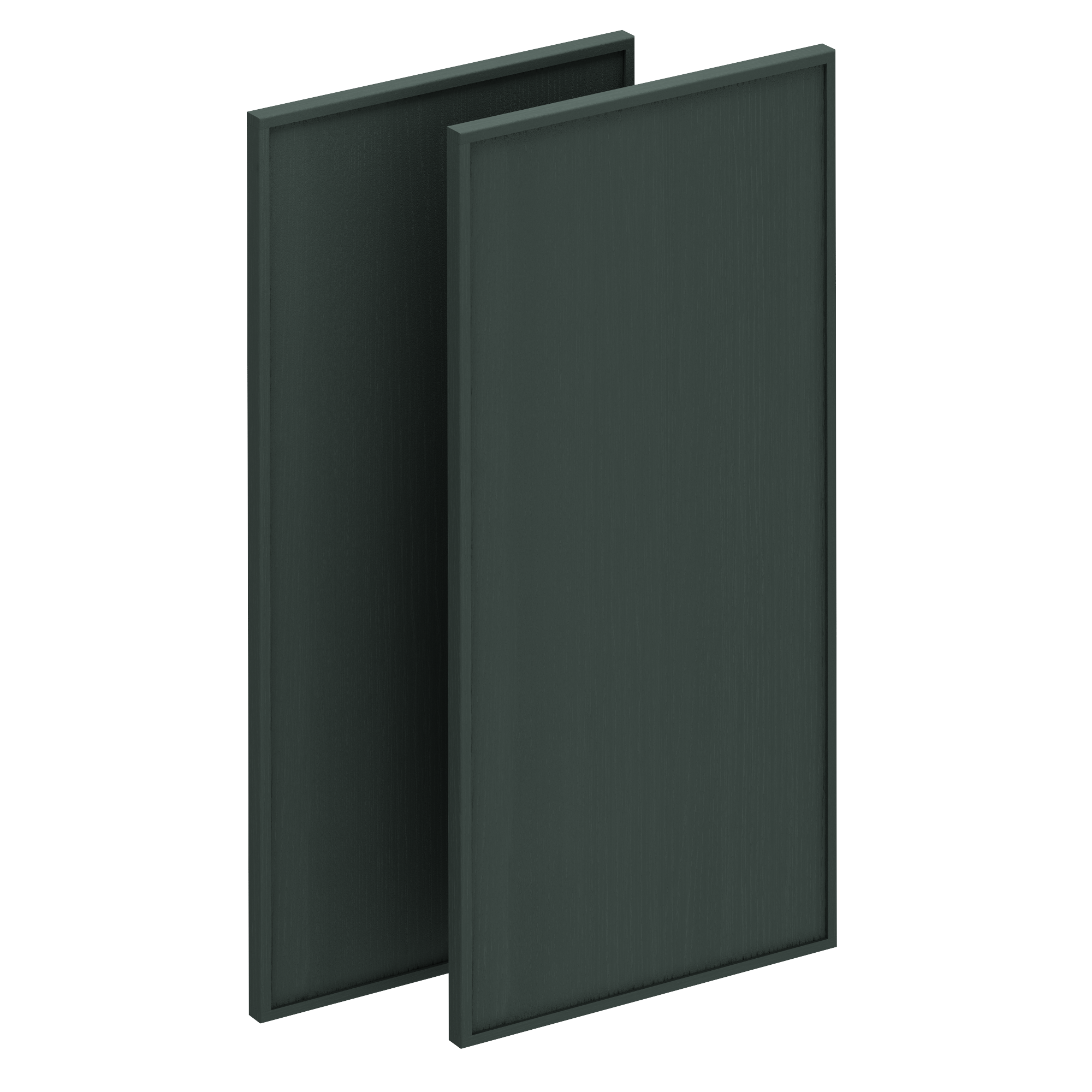 Lot de 2 portes de cuisine Malmo vert pétrole mat H.76.5 x l.36.7 cm ...