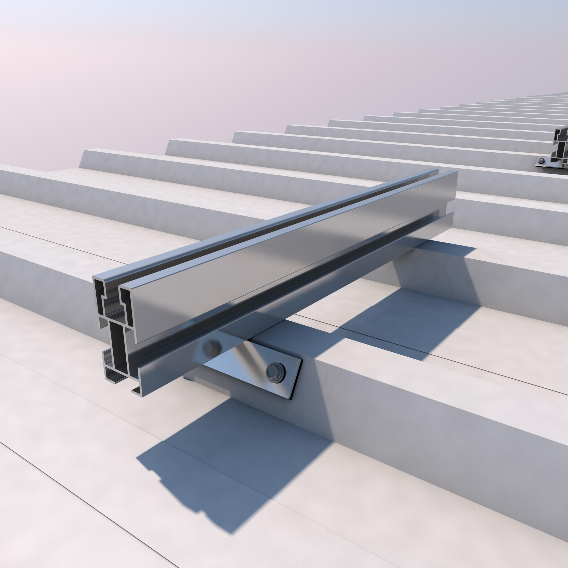 Fixation mini rail 55cm bac acier F33 ETN X2 - SUNFER | Bricoman