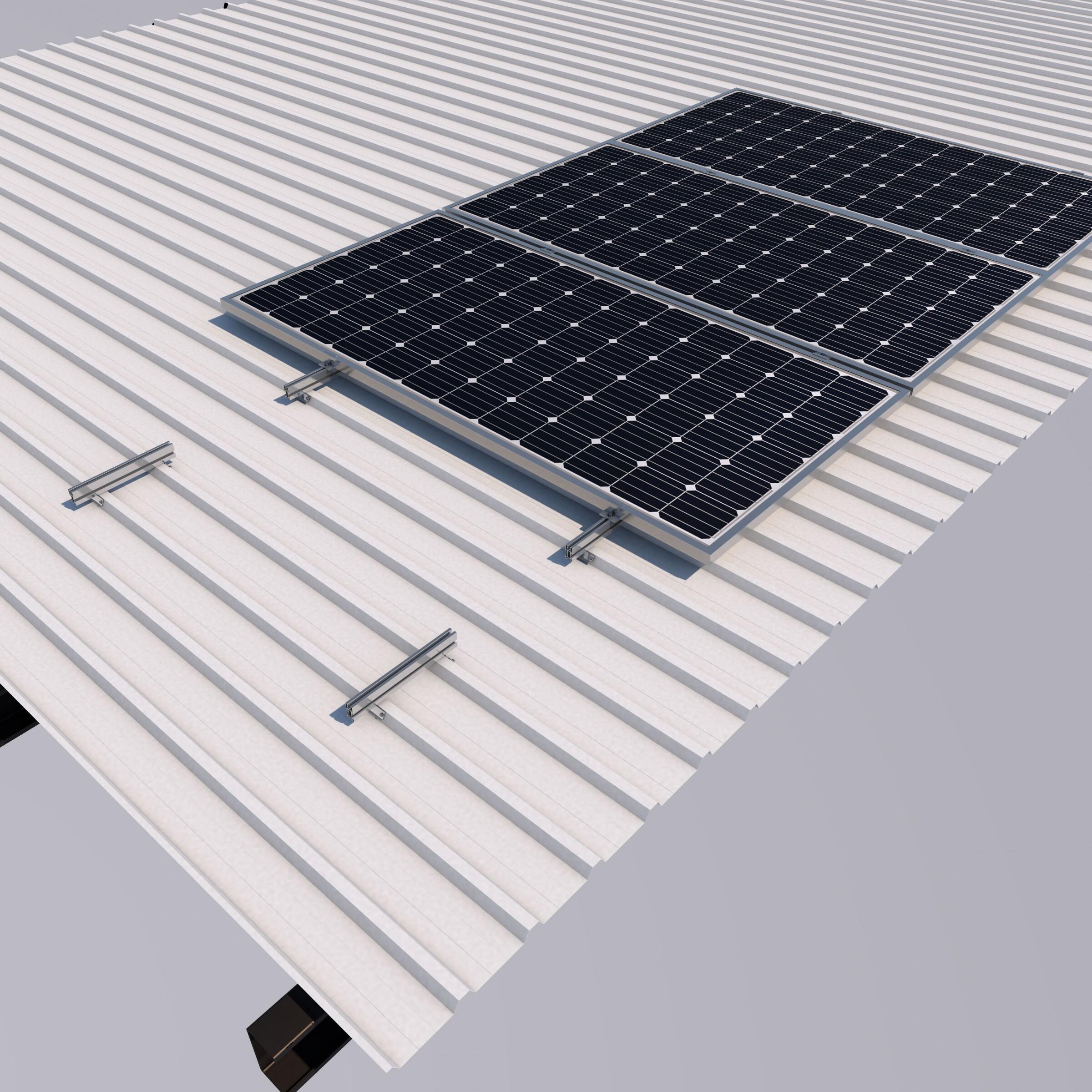 Kit de fixation, 4 panneaux mini rail F33-4 ETN - SUNFER | Bricoman