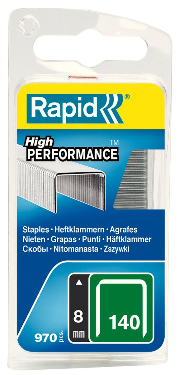 Boite de 970 agrafes n°140 L.8 mm Galva - RAPID | Bricoman