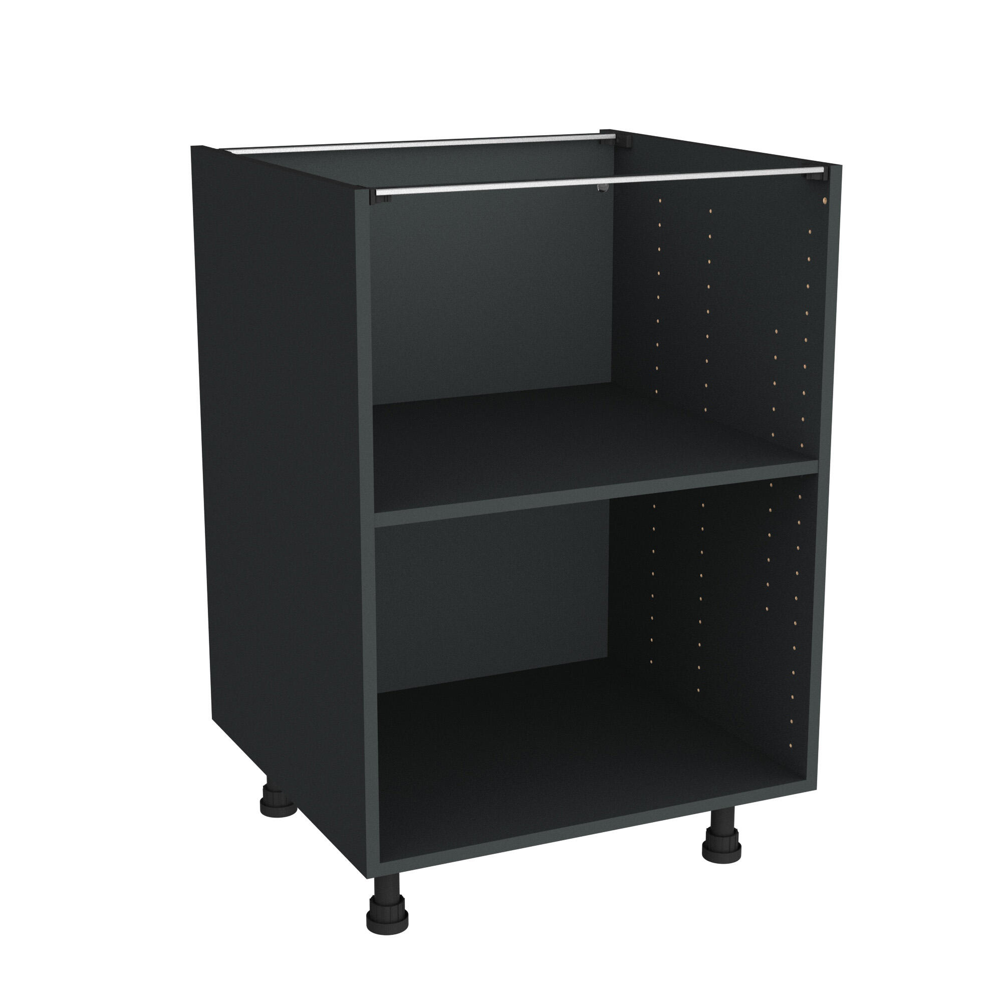 Caisson bas de cuisine l.60 x H.76,80 x P.56 cm Gris | Bricoman