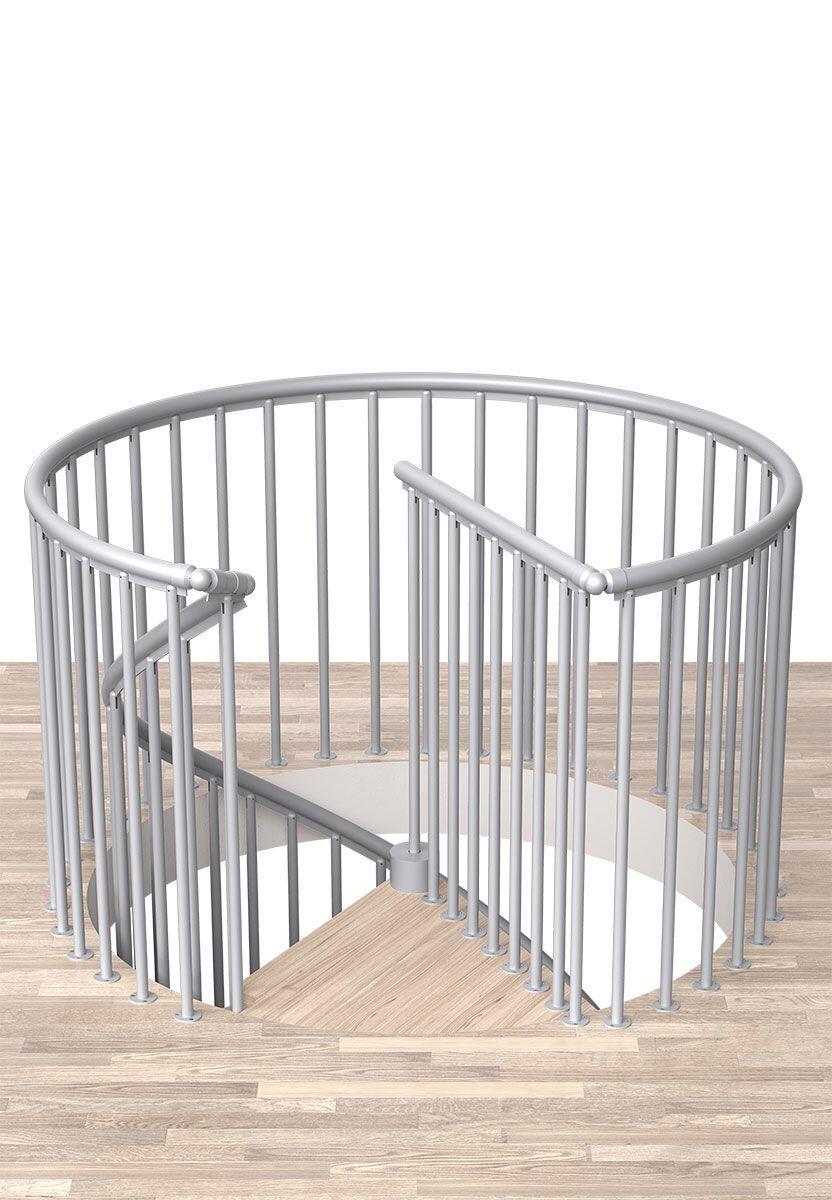 CLASSIC-ROUND SPIRAL GARDE CORPS ETAGE GRIS Ø140 | Bricoman