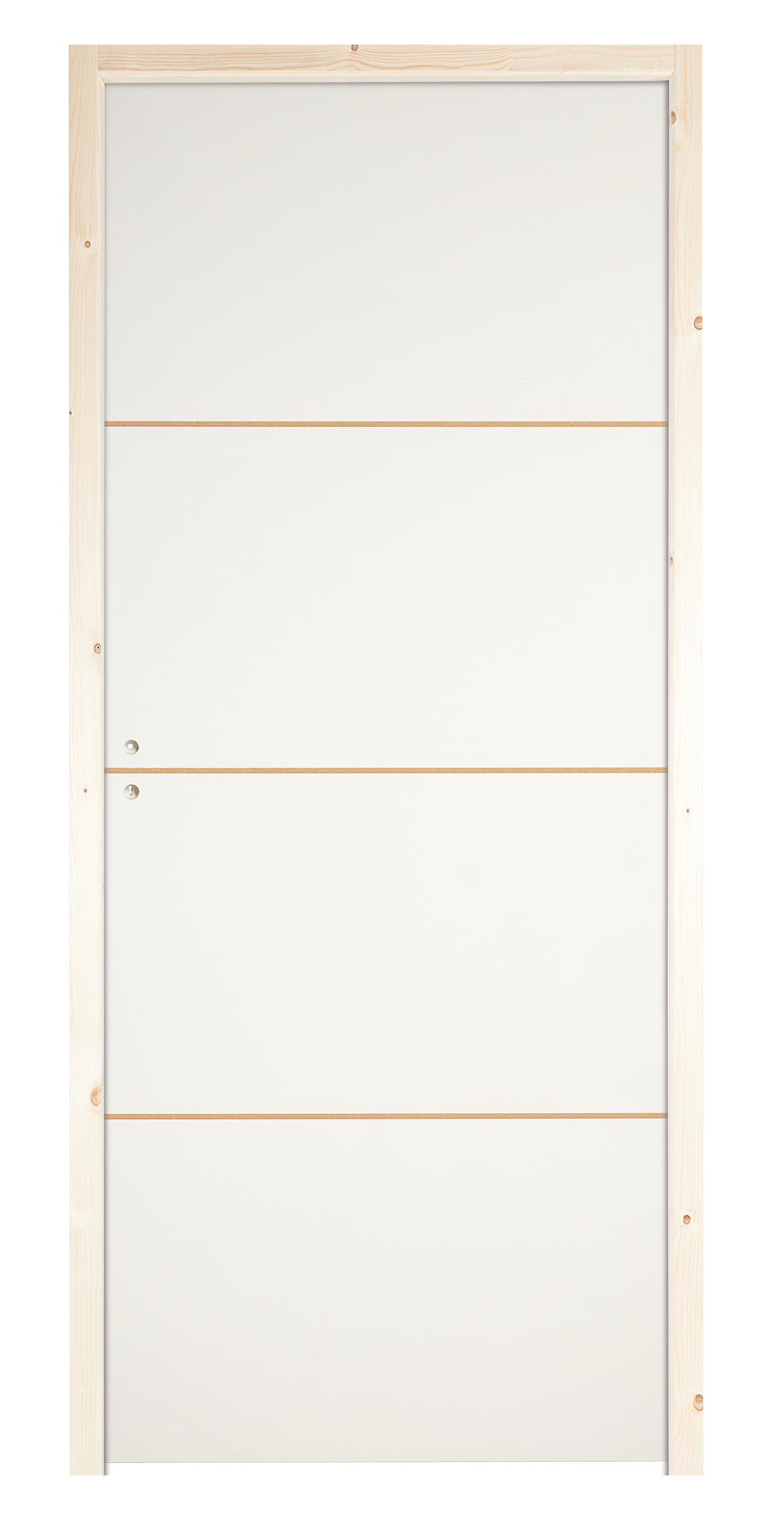 Bloc-porte, sapin Milan blanc, rainuré H.204 x l.73 cm, poussant droit ...