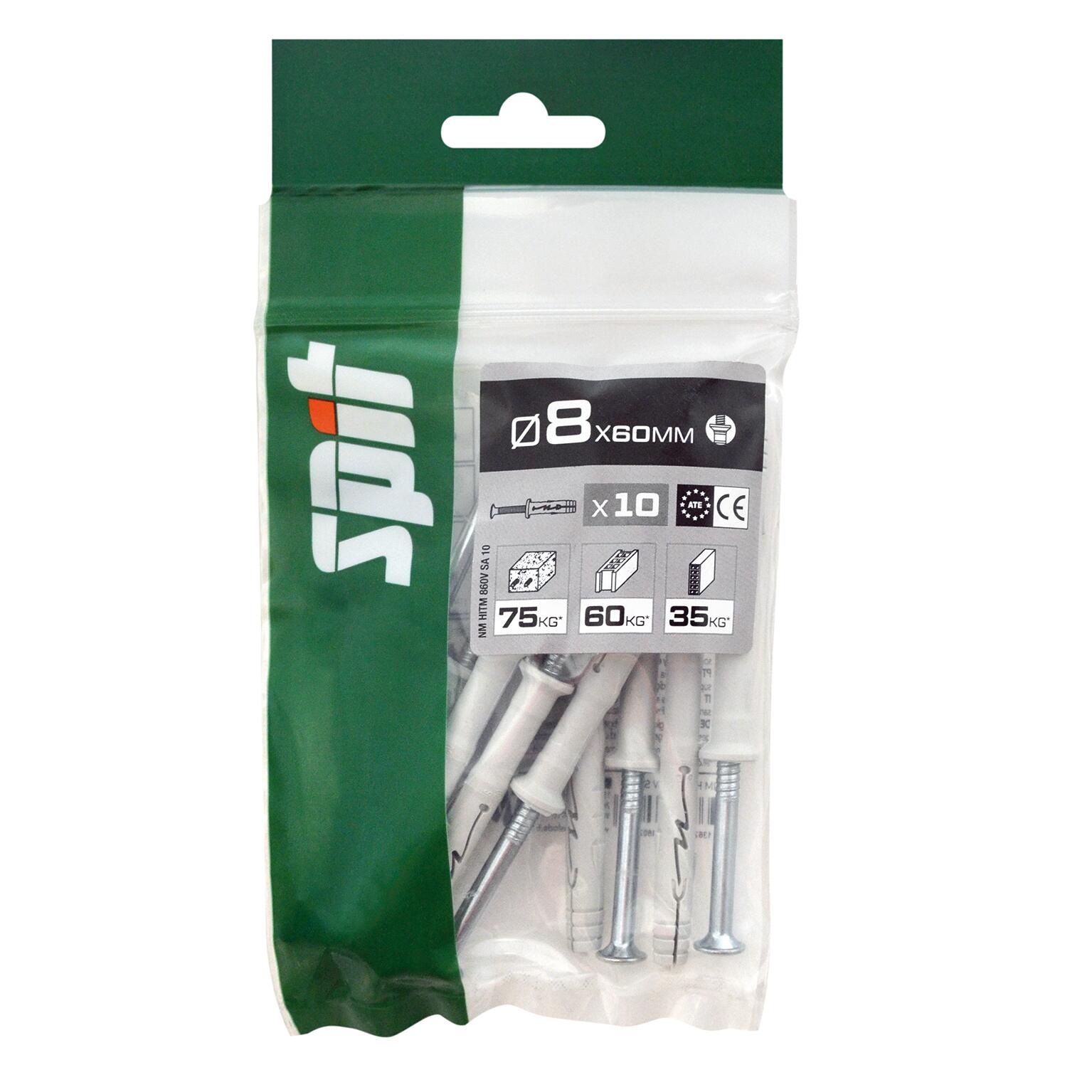 10 tacos para cualquier tipo de pared de de mm y mm de ø | Leroy Merlin