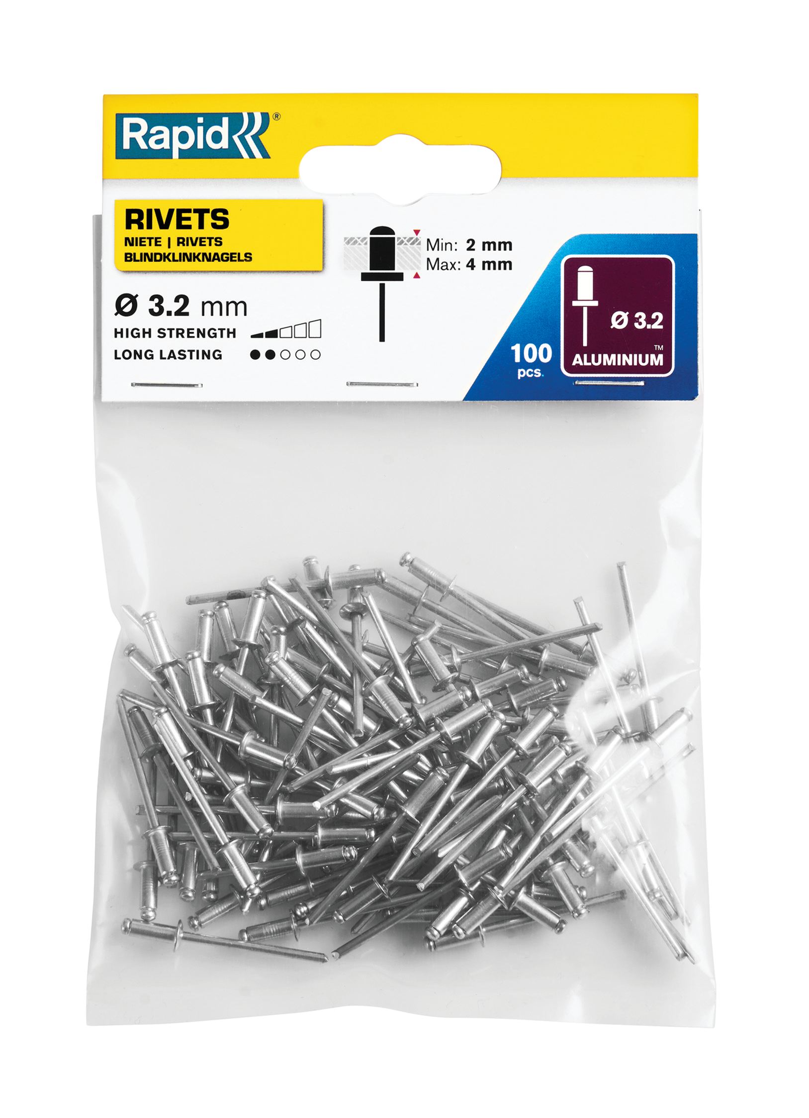 Rivets acier Diam.3.2 x H.8 mm RAPID | Leroy Merlin