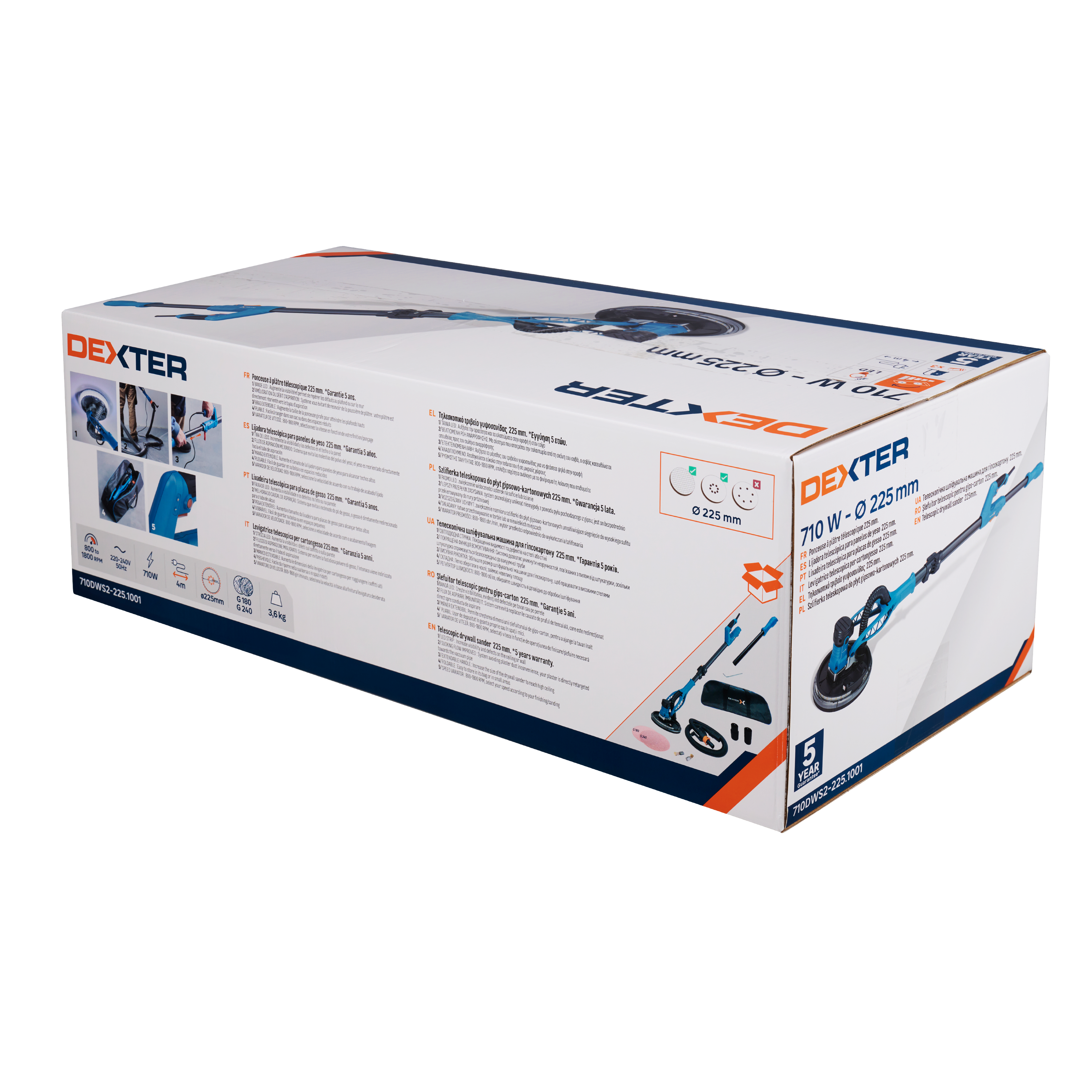 Lijadora pared DEXTER POWER IV 225 mm 710 W | Leroy Merlin