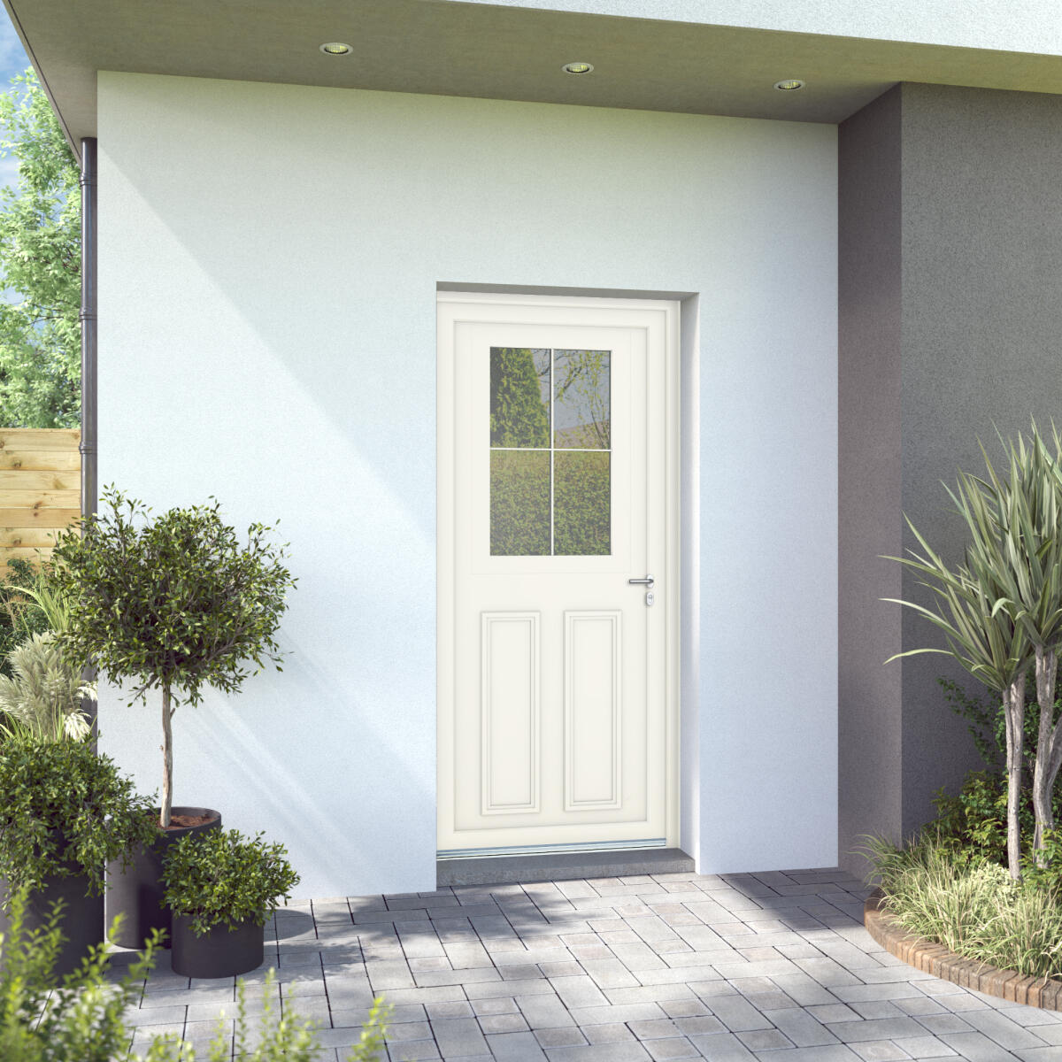 Porte d'entrée pvc vitrée sur-mesure Fermiere | Leroy Merlin