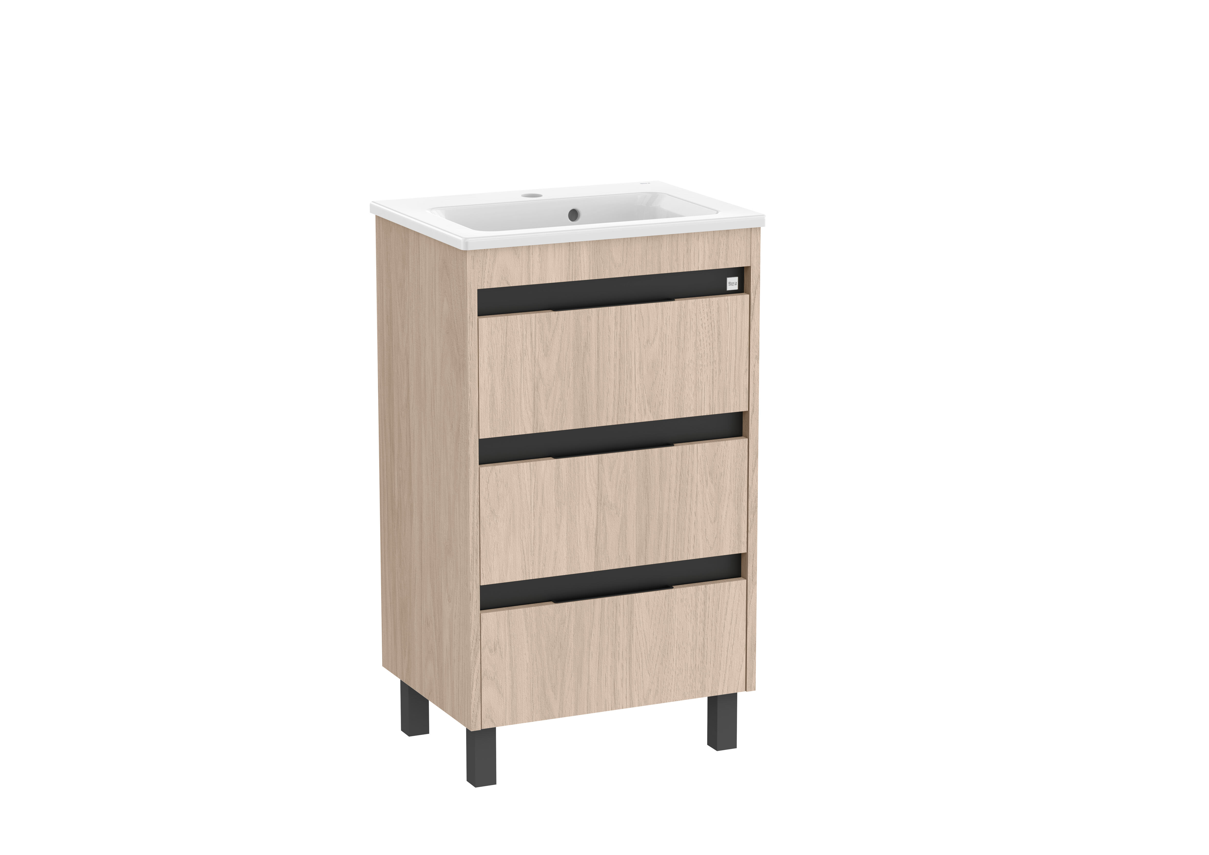 Mueble de baño Alpine fresno 50x38 cm | Leroy Merlin