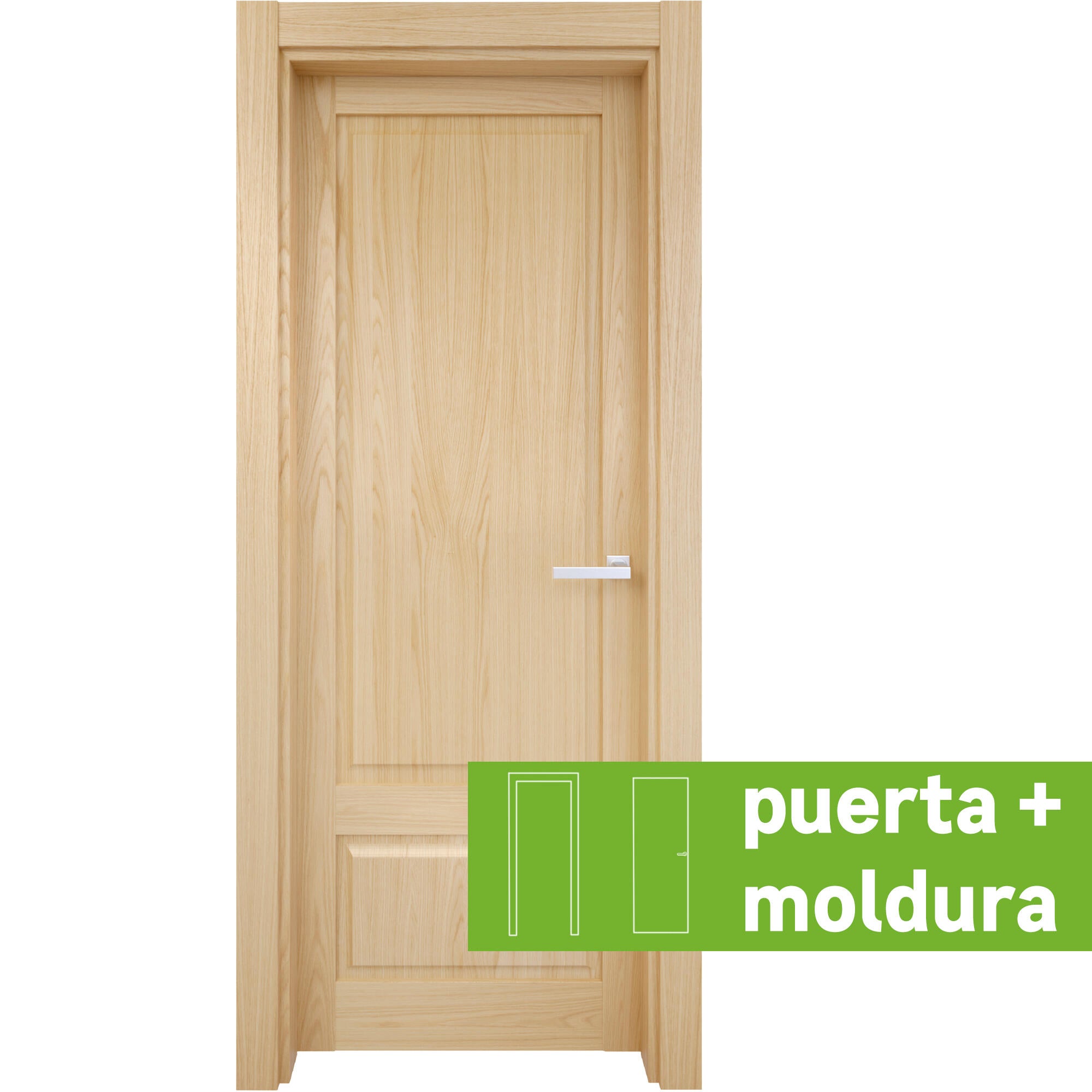 Pack puerta de interior abatible ciega maciza acabado laminado Line ...