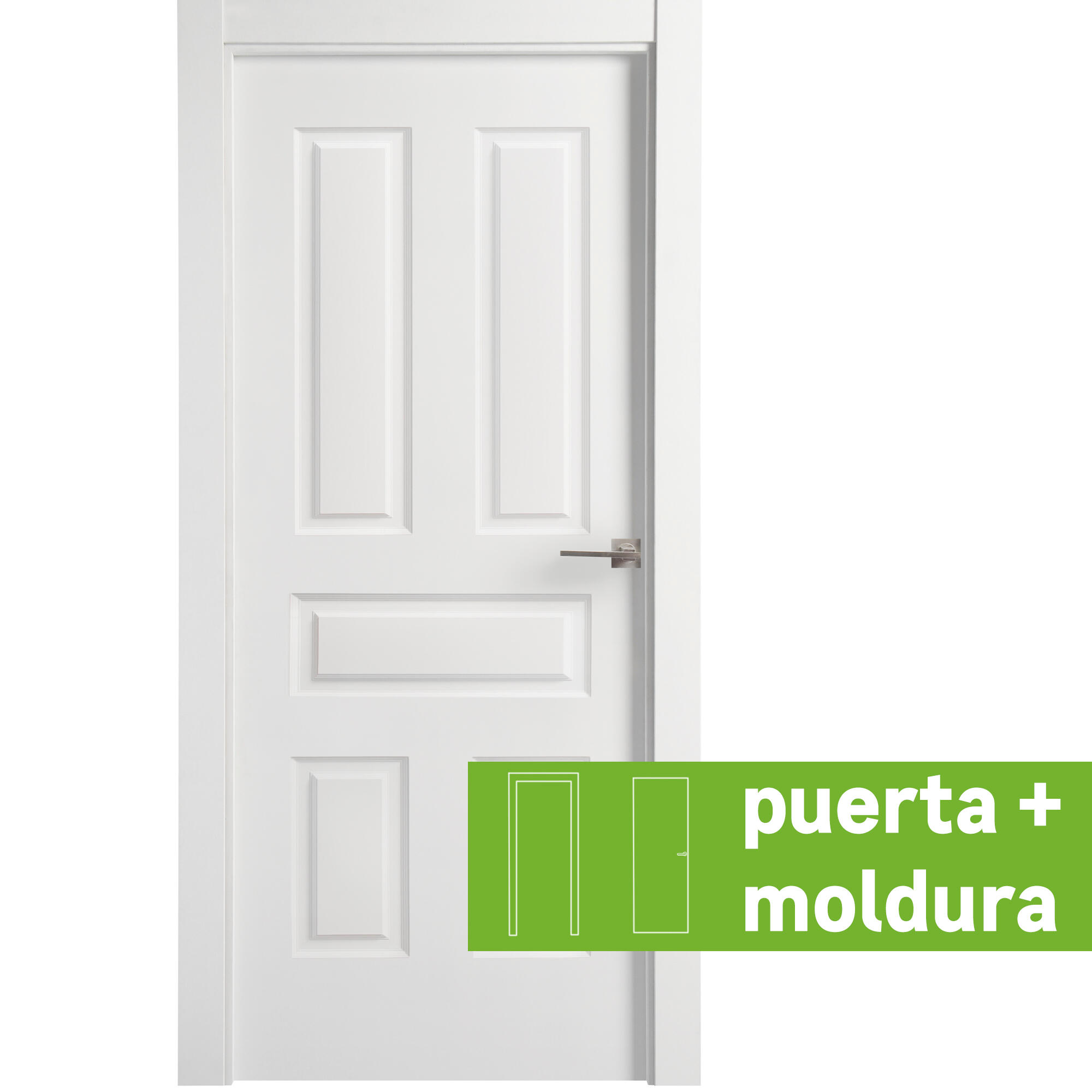 Conjunto puerta Indiana blanco Line Plus apertura izda 62.5cm + tapeta ...