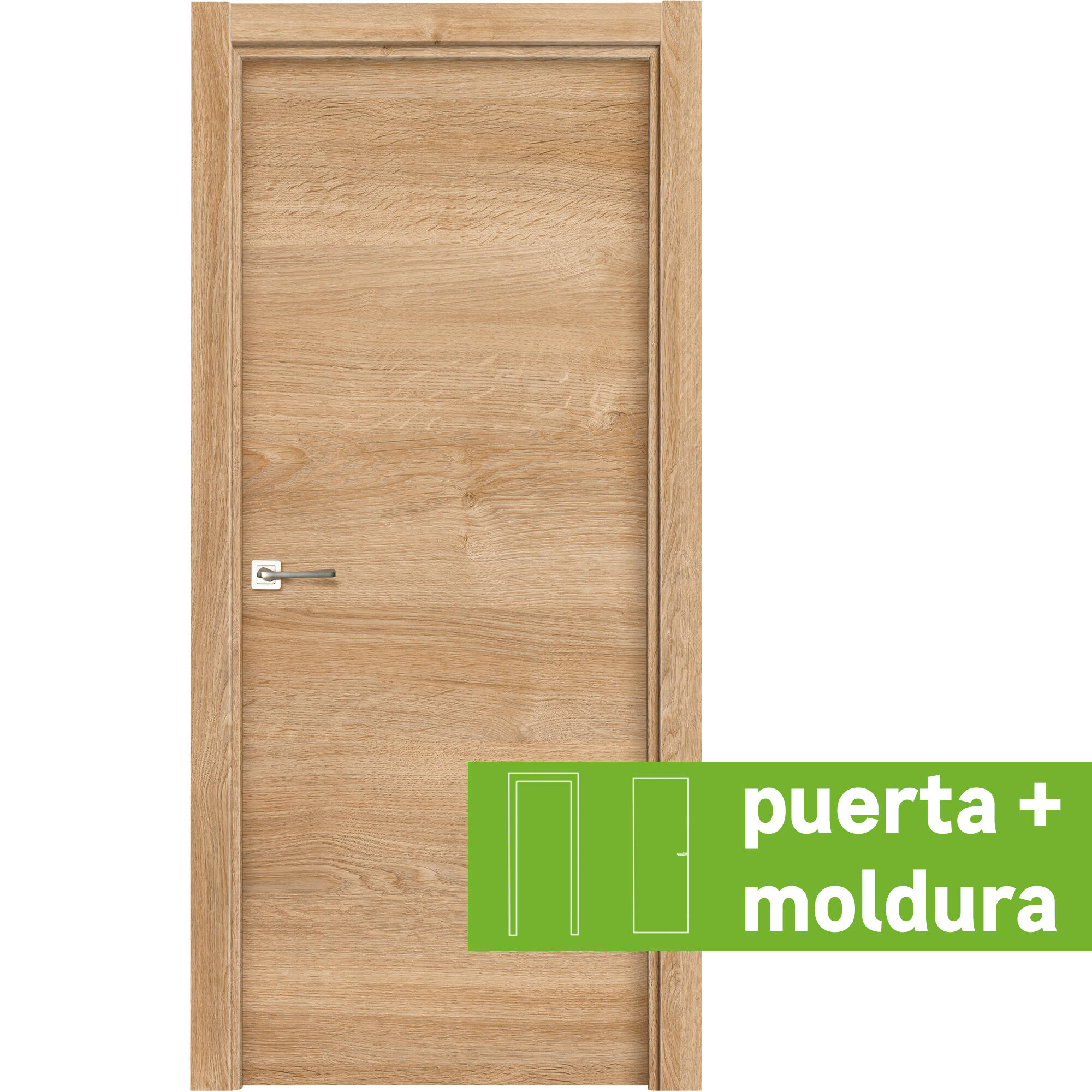 Conjunto puerta Oslo Nature roble Line roble dcha 92.5cm + tapeta ...
