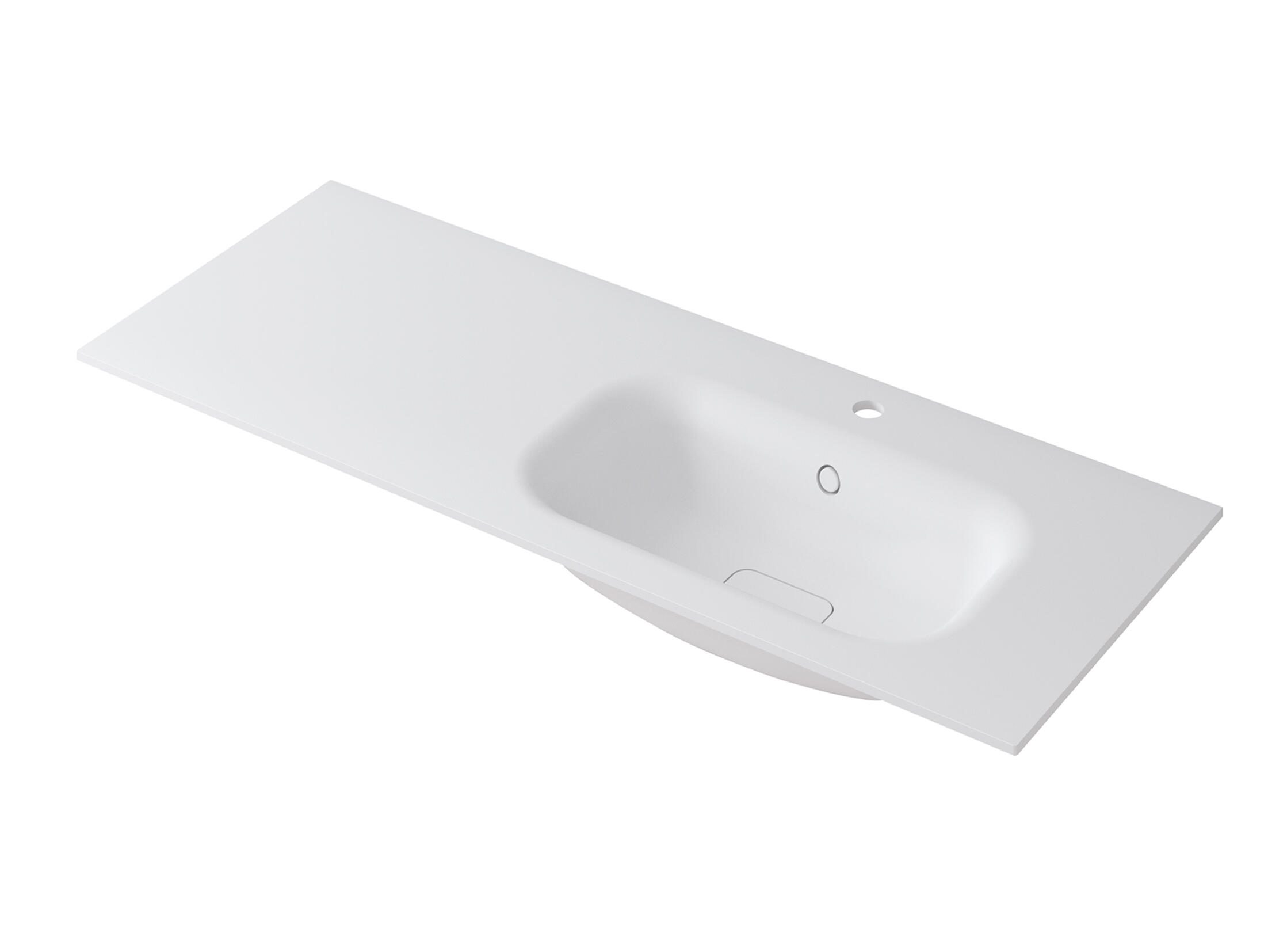 Lavabo a incasso rettangolare vasca a destra L 120.5 x H 15 x P 46 cm ...