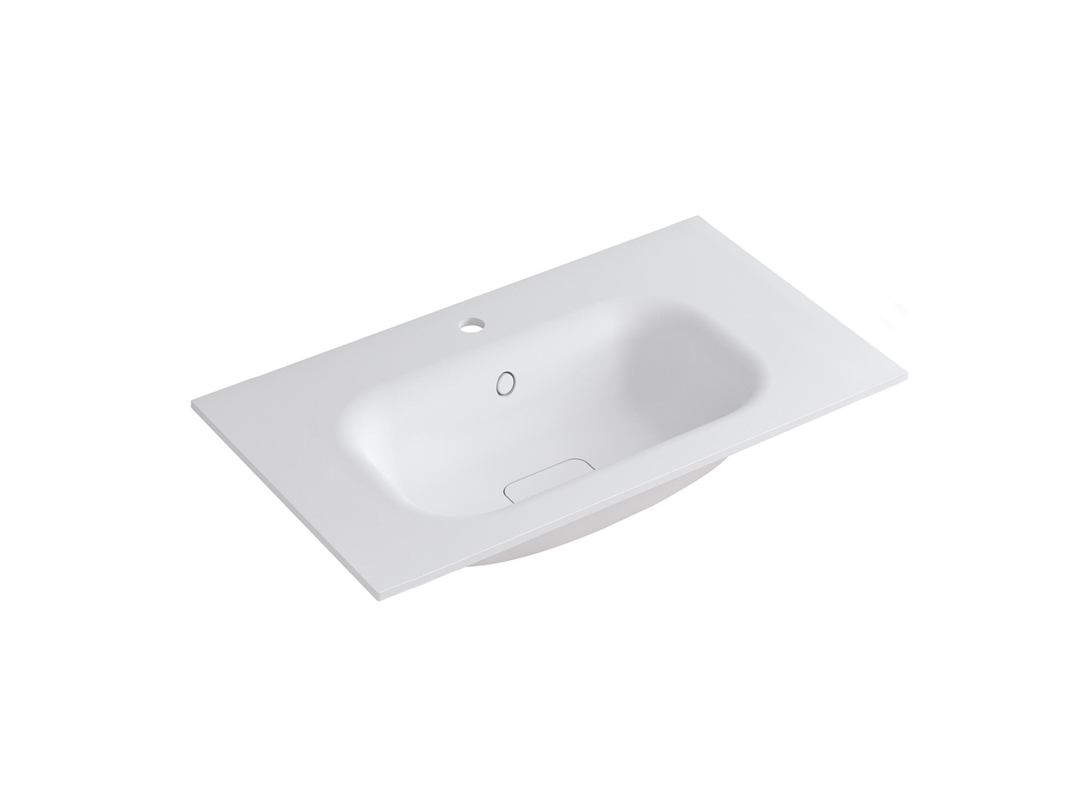 Lavabo a incasso rettangolare vasca centrale L 90.5 x H 15 x P 46 cm in ...
