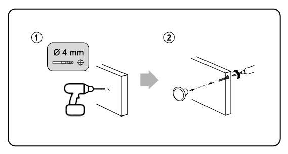 Pomo de mueble NESU forma de luna color rosa | Leroy Merlin