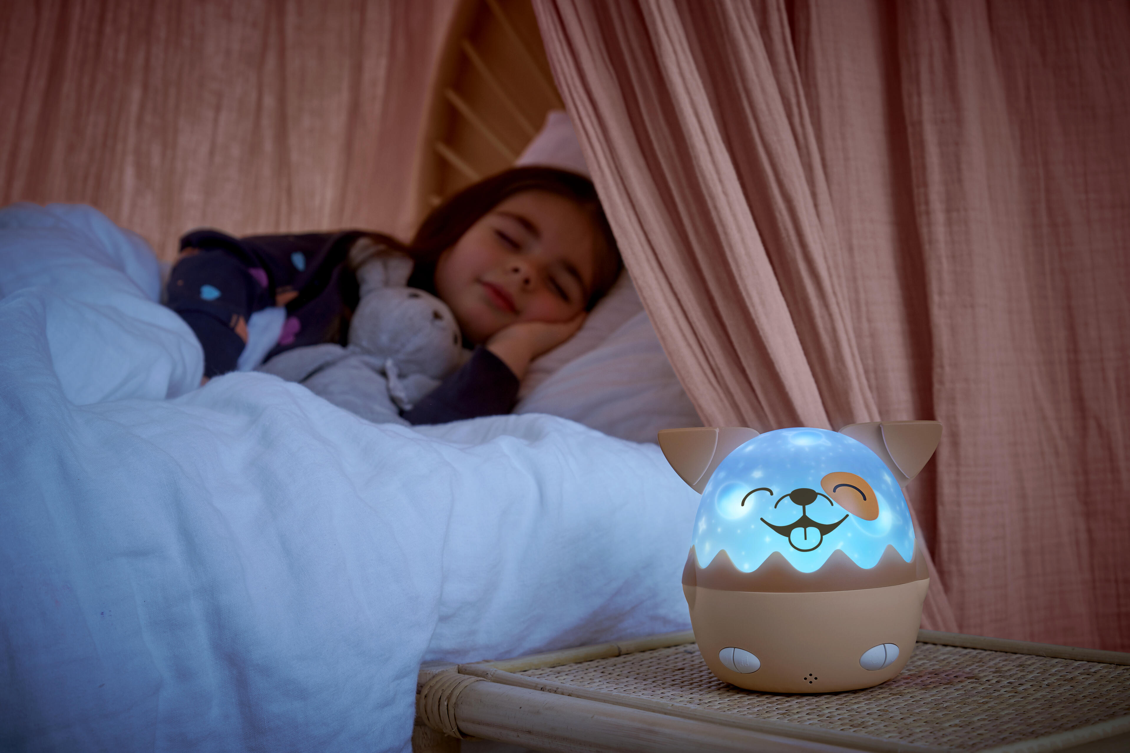 Luz guía infantil Perro con proyector color e intensidad luz regulable ...