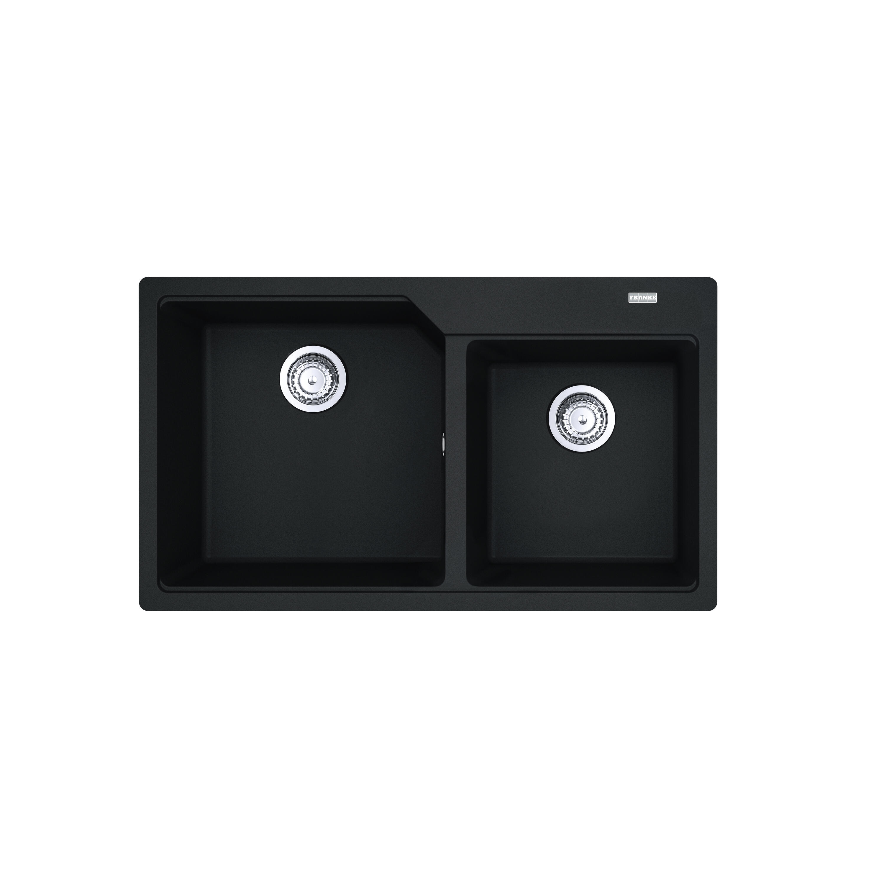 Lavello sopratop 2 vasche FRANKE City fragranite Ø 50 cm nero | Leroy ...