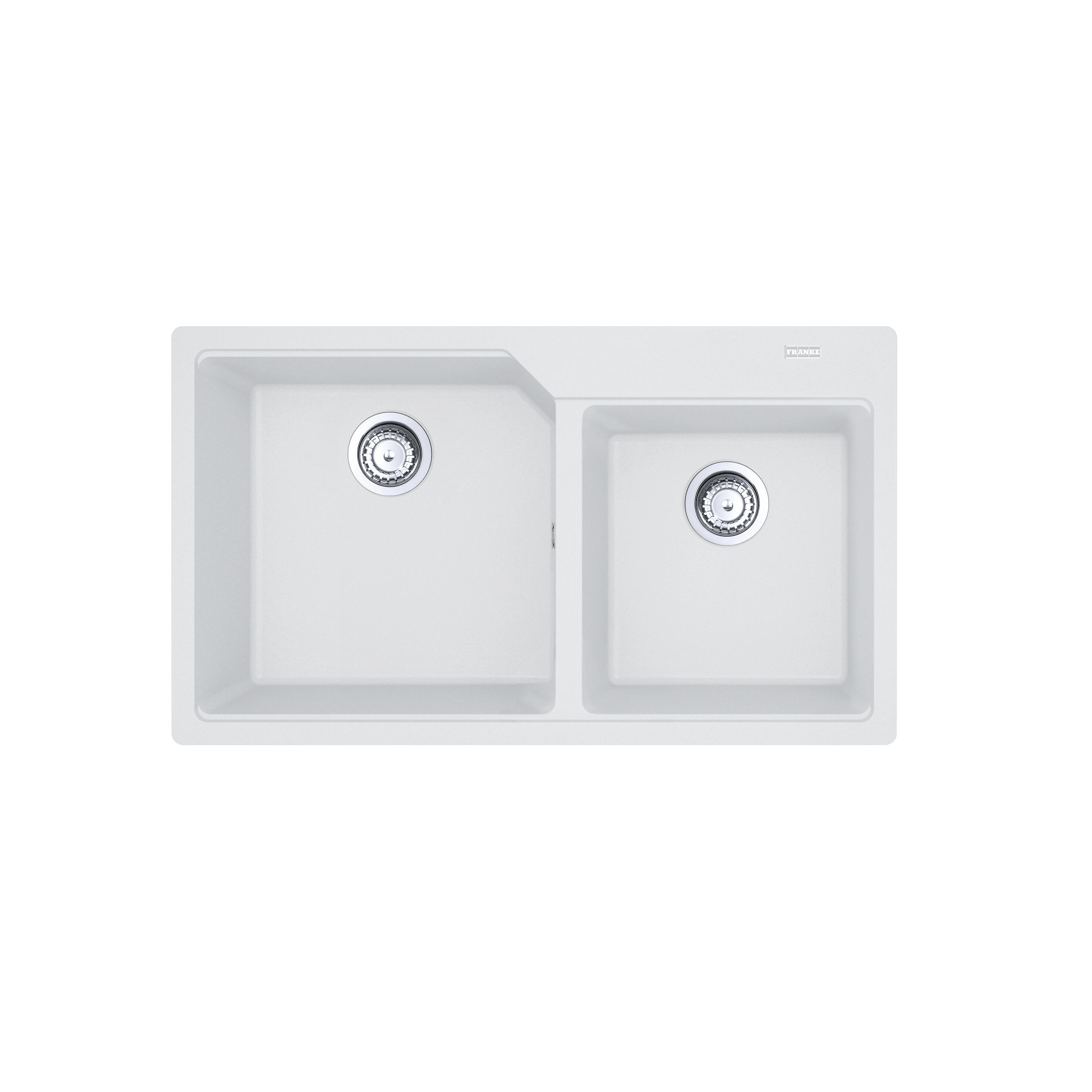 Lavello sopratop 2 vasche FRANKE City fragranite L 50 x L 86 cm bianco ...