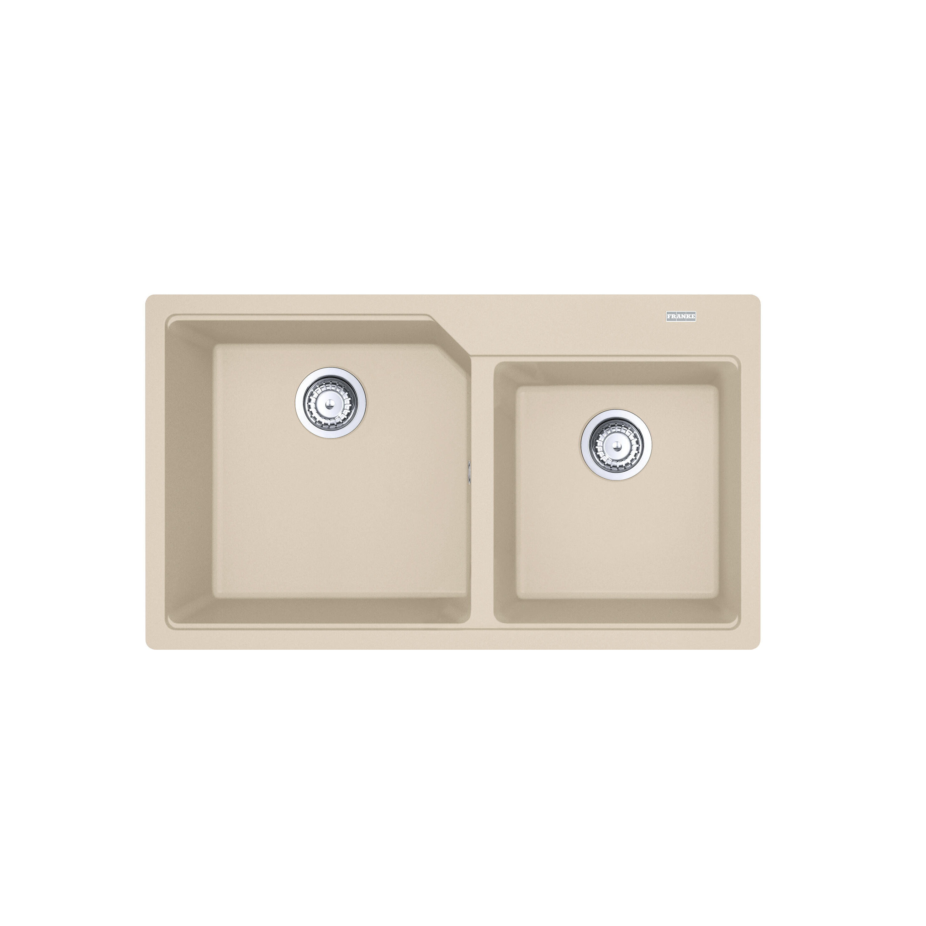 Lavello sopratop 2 vasche FRANKE City fragranite L 50 x L 86 cm avena ...