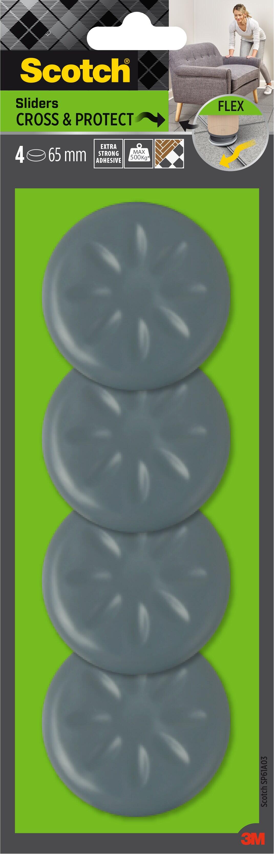 4 patín redondos de plástico de 65x65 mm | Leroy Merlin