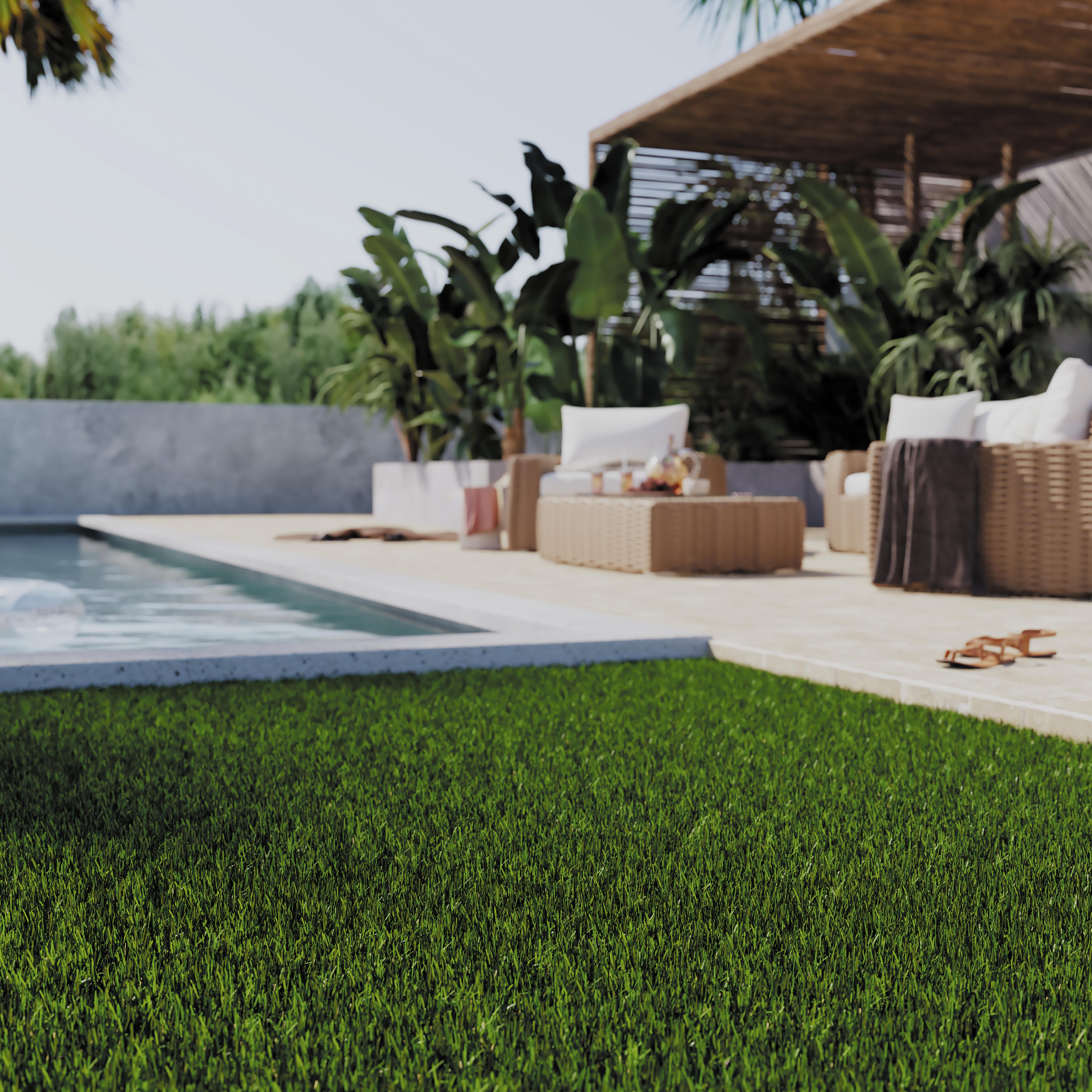 Gazon artificiel IBIZA NATERIAL, rouleau, 2 x 5 m x 30 mm | Leroy Merlin