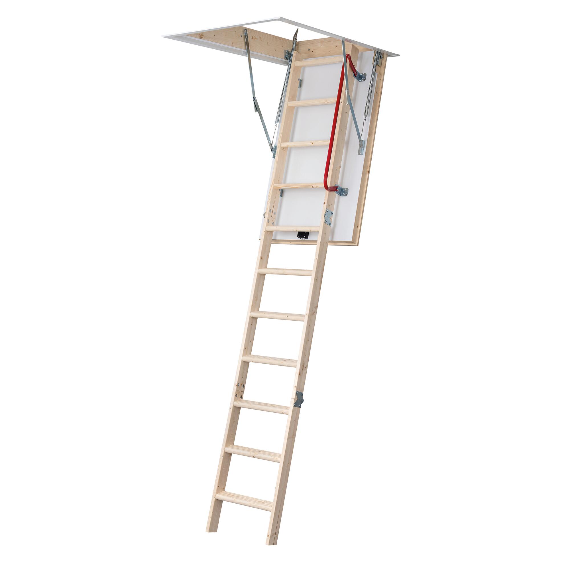 Escalier escamotable droit structure bois,120 x 60cm avec trappe de ...