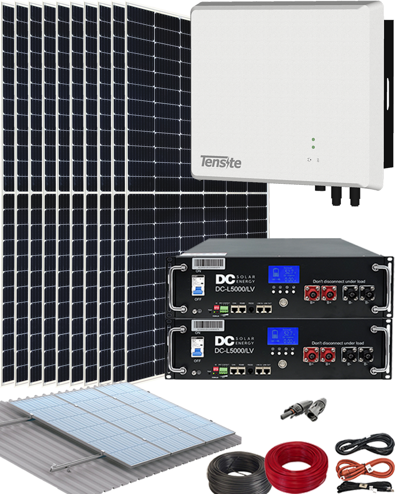 Kit solar autoconsumo 5000W 25kWh/día con acumulación 10kWh | Leroy Merlin