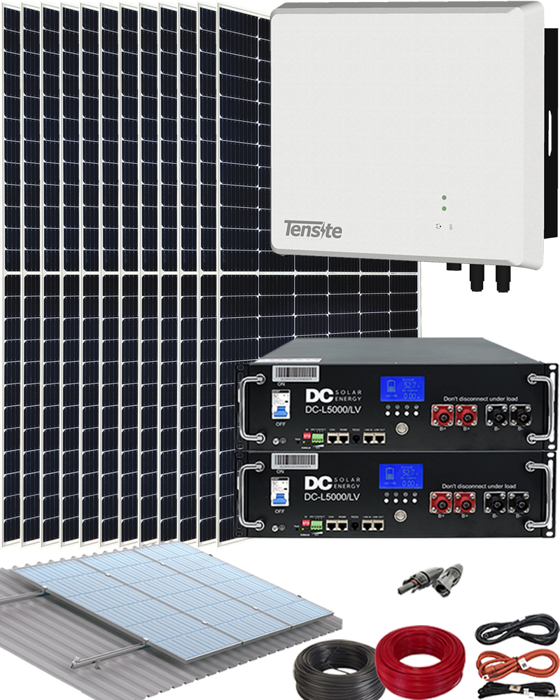 Kit solar autoconsumo 6000W 30kWh/día con acumulación 10kWh | Leroy Merlin