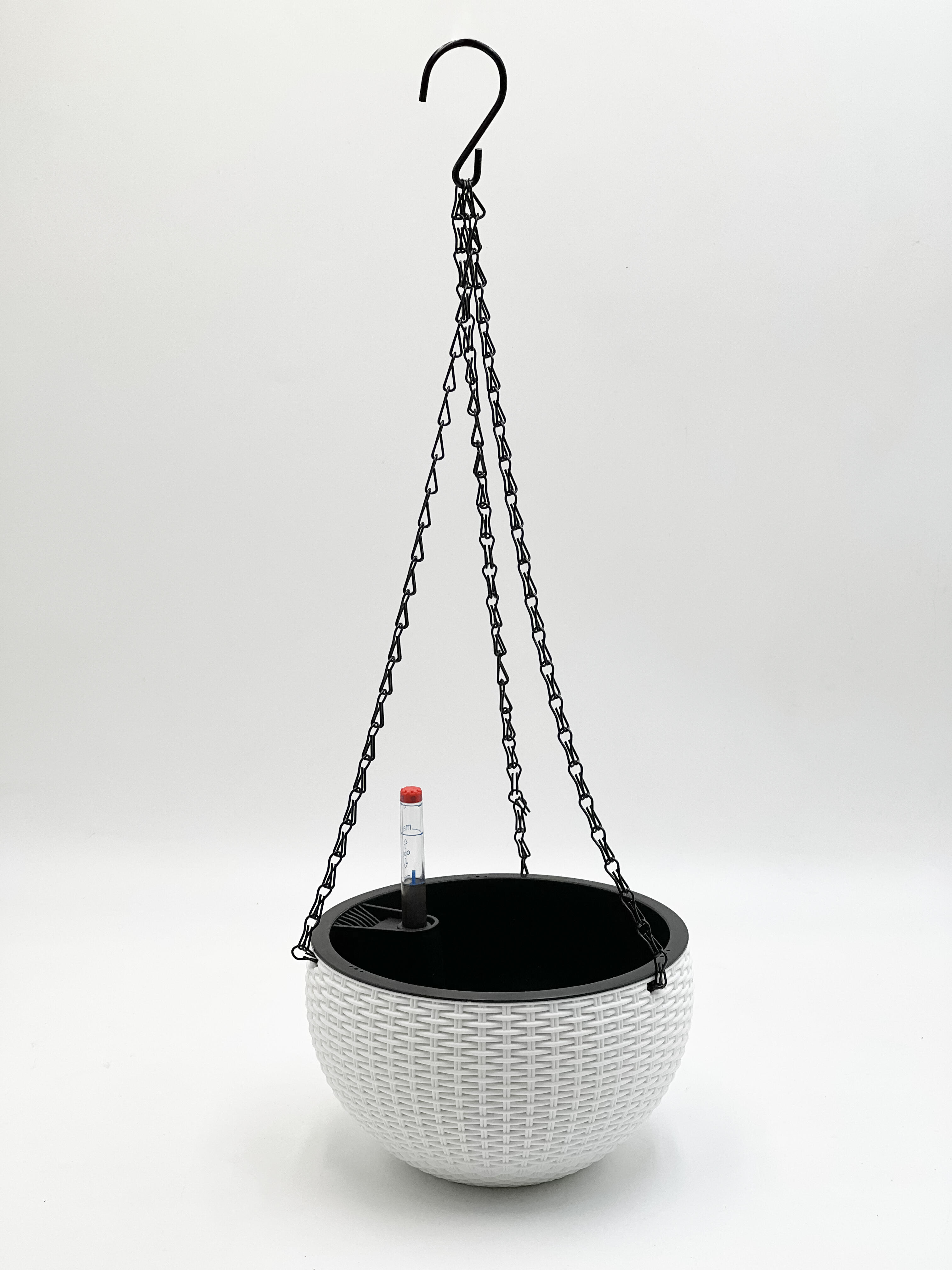 Maceta colgante con reserva de agua Maraba 18x18cm blanco | Leroy Merlin