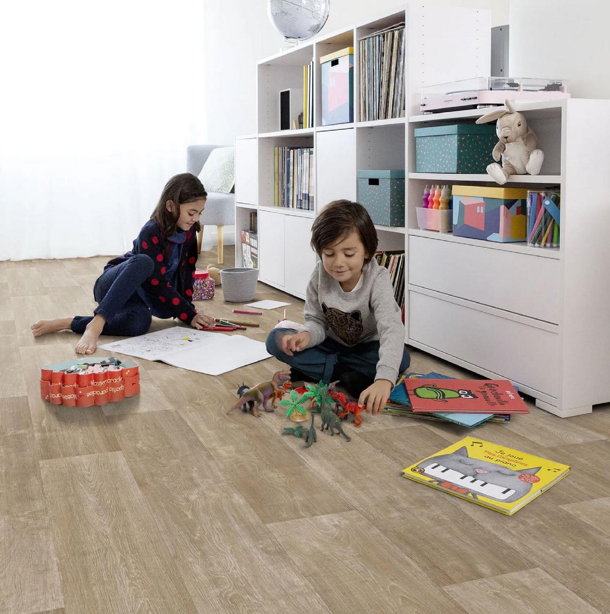 Suelo vinílico rollo forte Texline Wood efecto madera madera 4m | Leroy ...