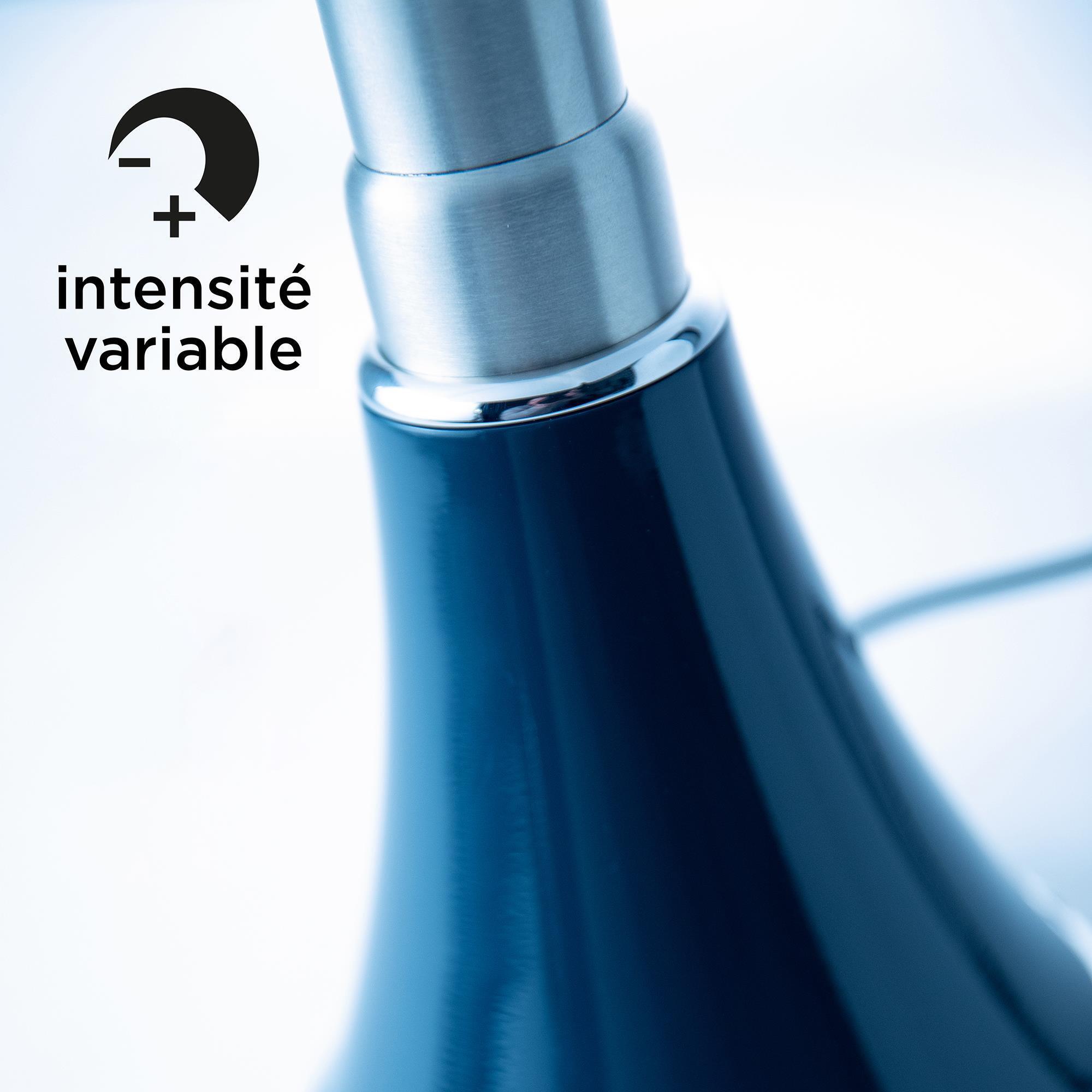 Lampe design mini Pipistrello bleu ardoise, LED intégrée, H.35cm ...