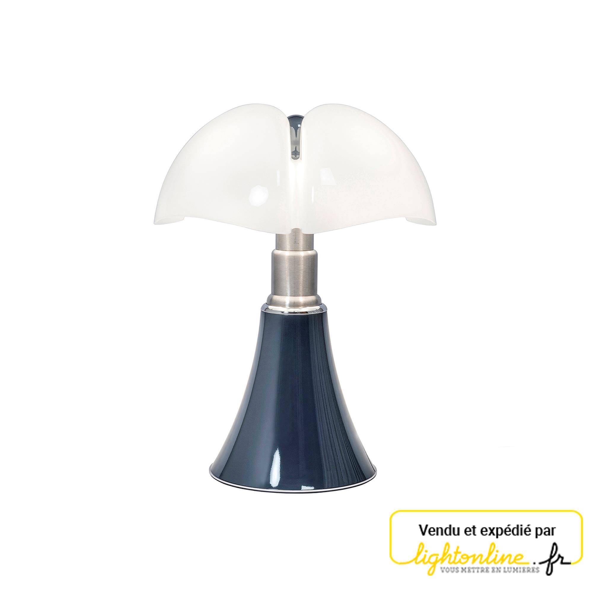 Lampe design mini Pipistrello bleu ardoise, LED intégrée, H.35cm ...