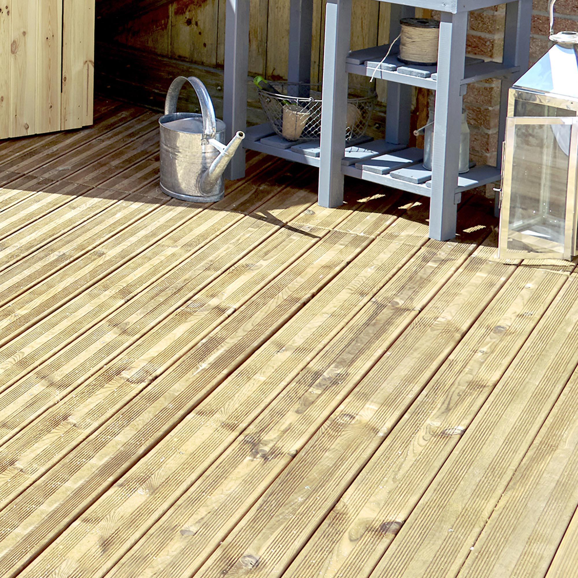 Lame de terrasse pin CERLAND, vert, L.240 x l.12 cm x Ep.27 mm | Leroy ...