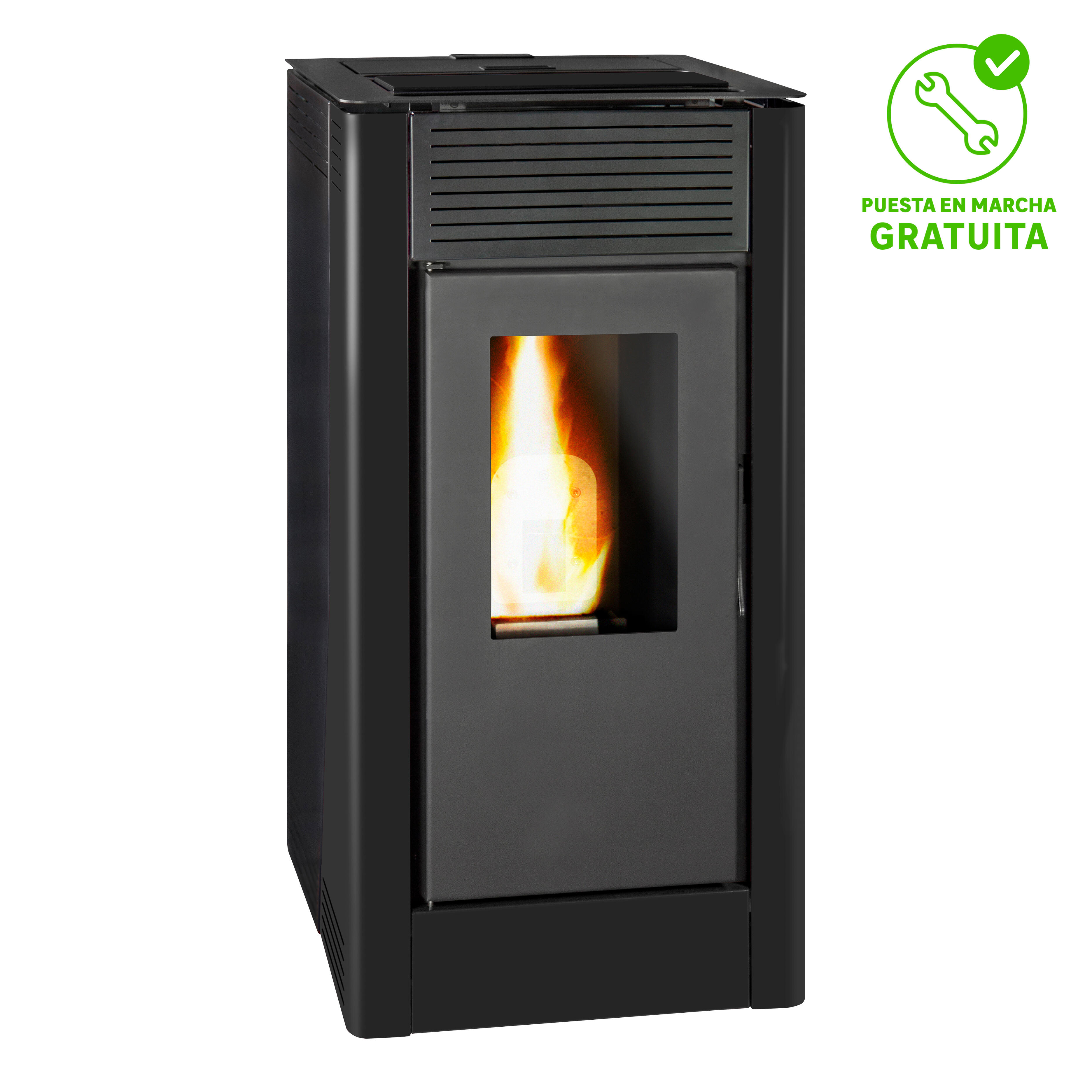 Hidroestufa de pellet TJ Velika 15 kW negra | Leroy Merlin