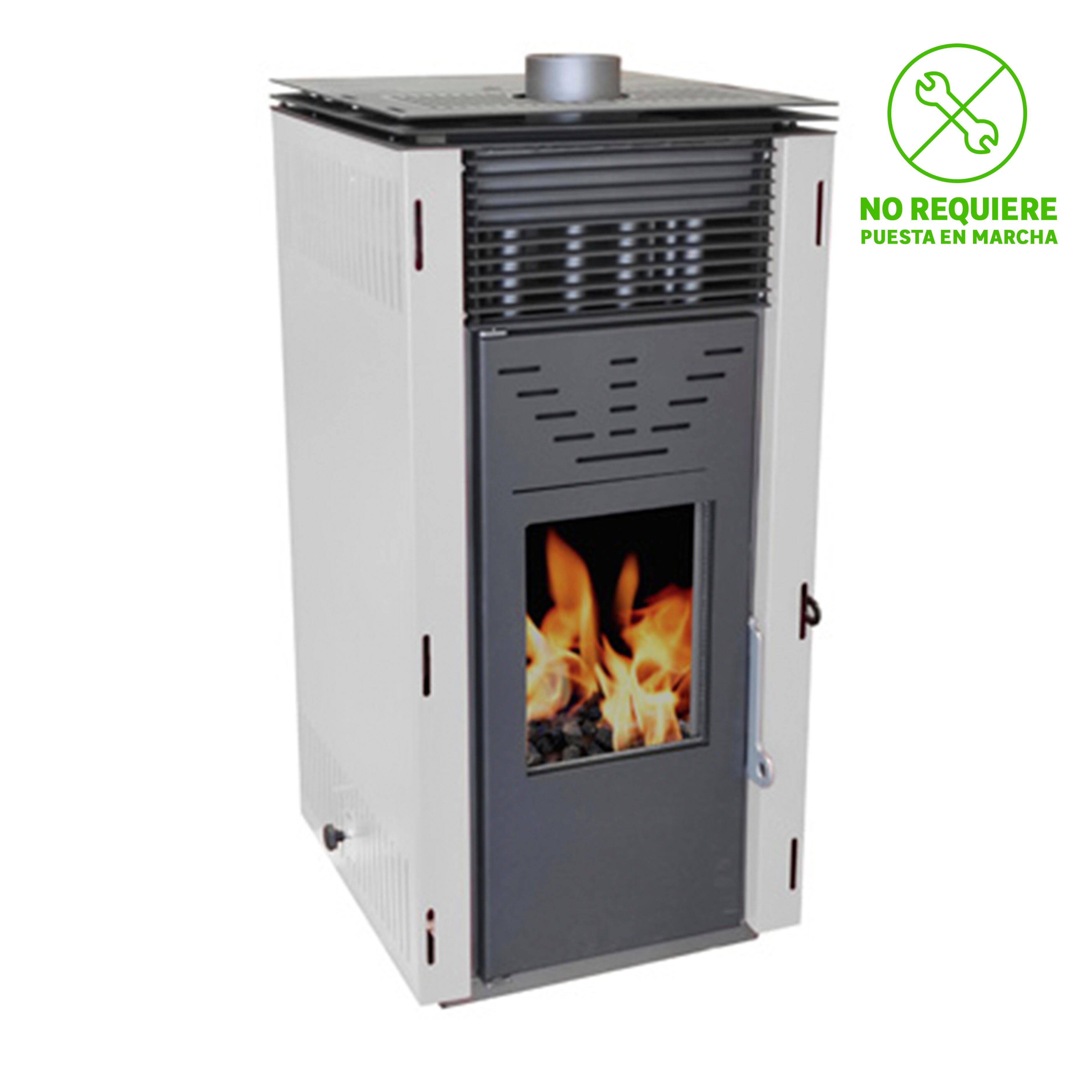 Estufa de pellet sin corriente eléctrica WATT cero REM de 10kW color ...
