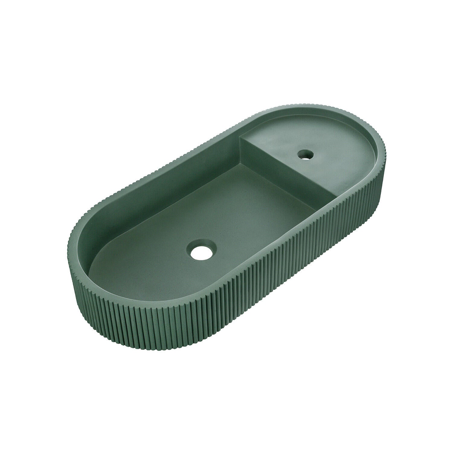 Lavabo da appoggio ALBA ovale in calcestruzzo L 80 x H 12 x P 36.7 cm ...