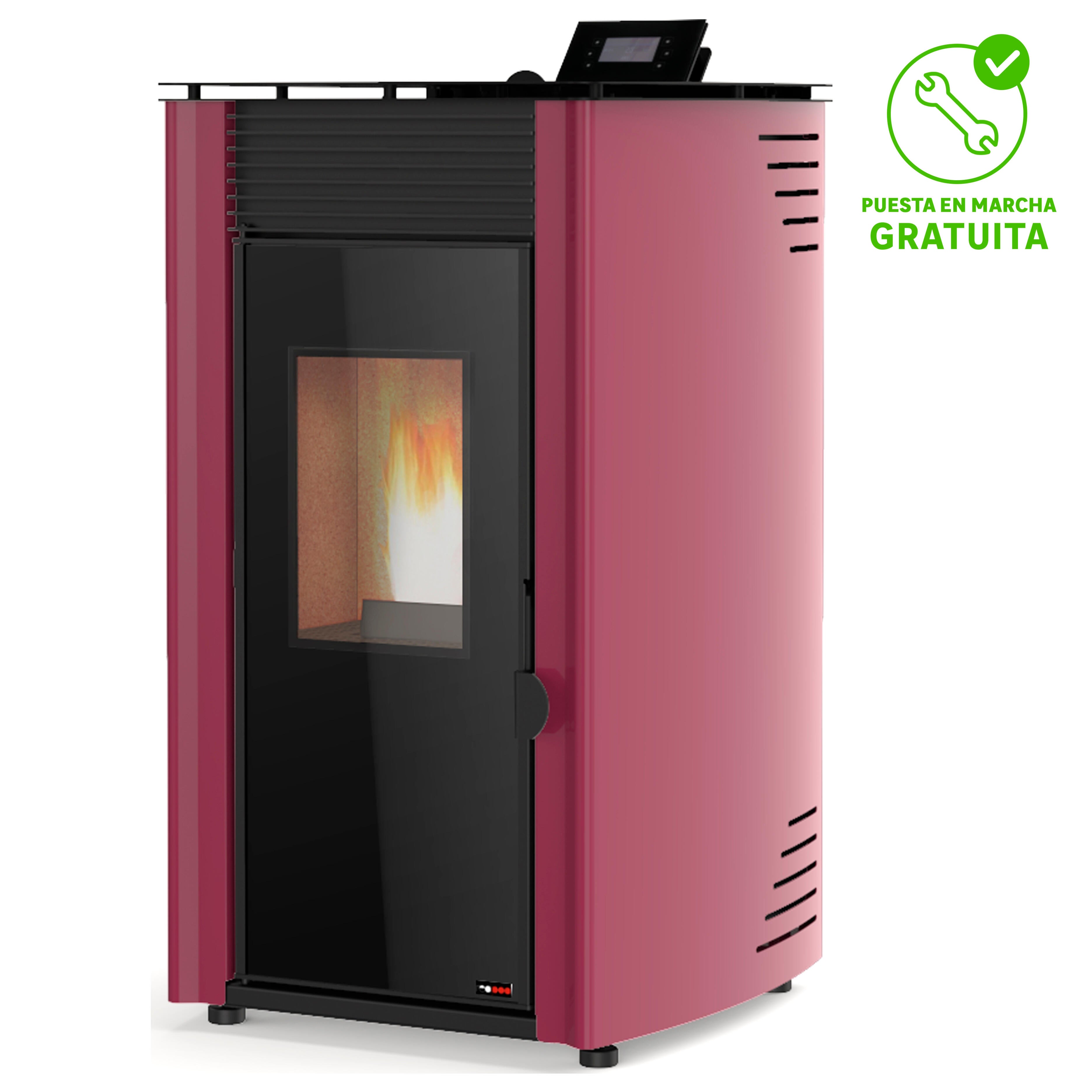 Estufa de pellet REDPOD First Advance 8 kW burdeos | Leroy Merlin