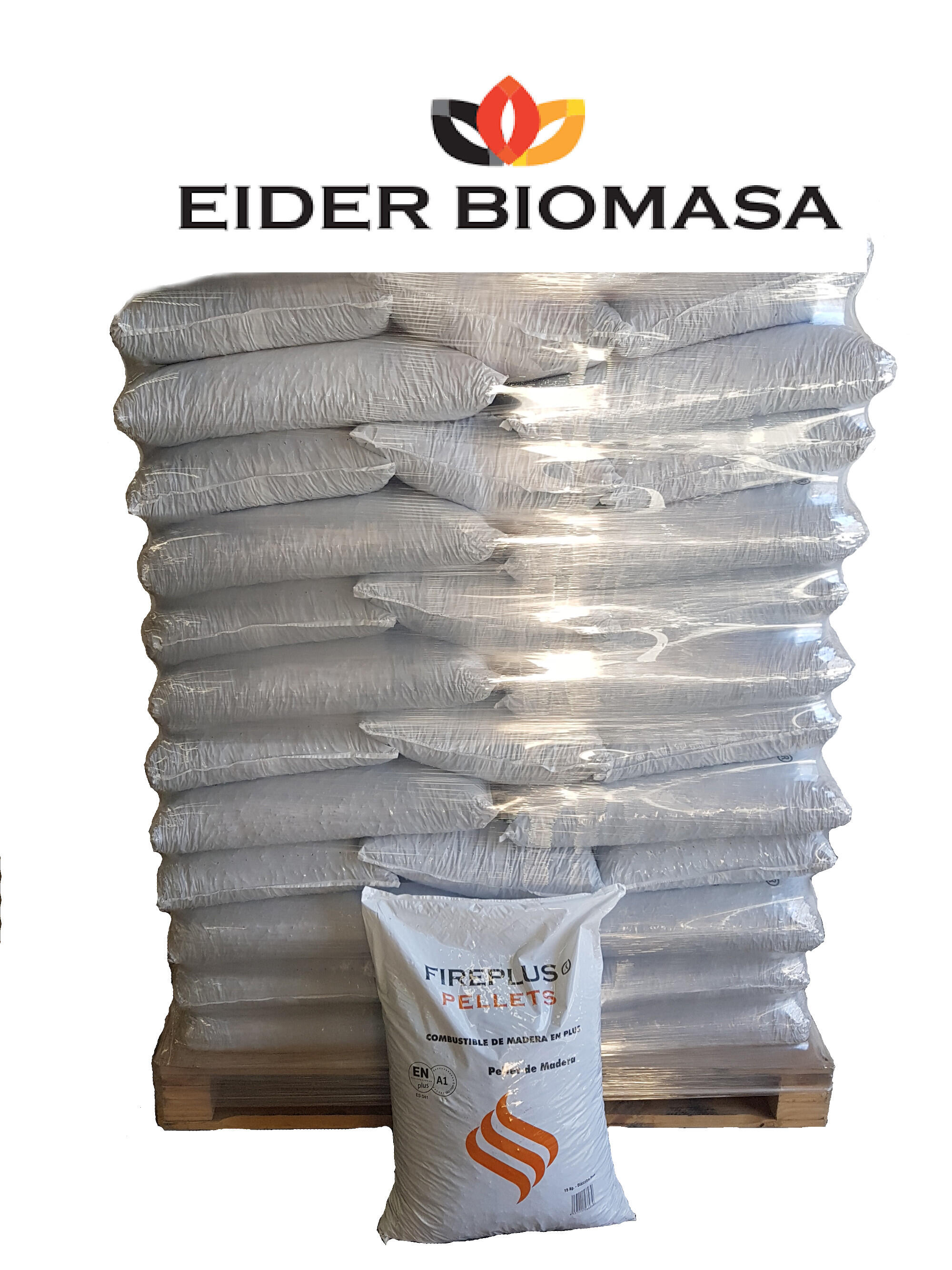 Palet con 70 sacos de pellets fireplus | Leroy Merlin
