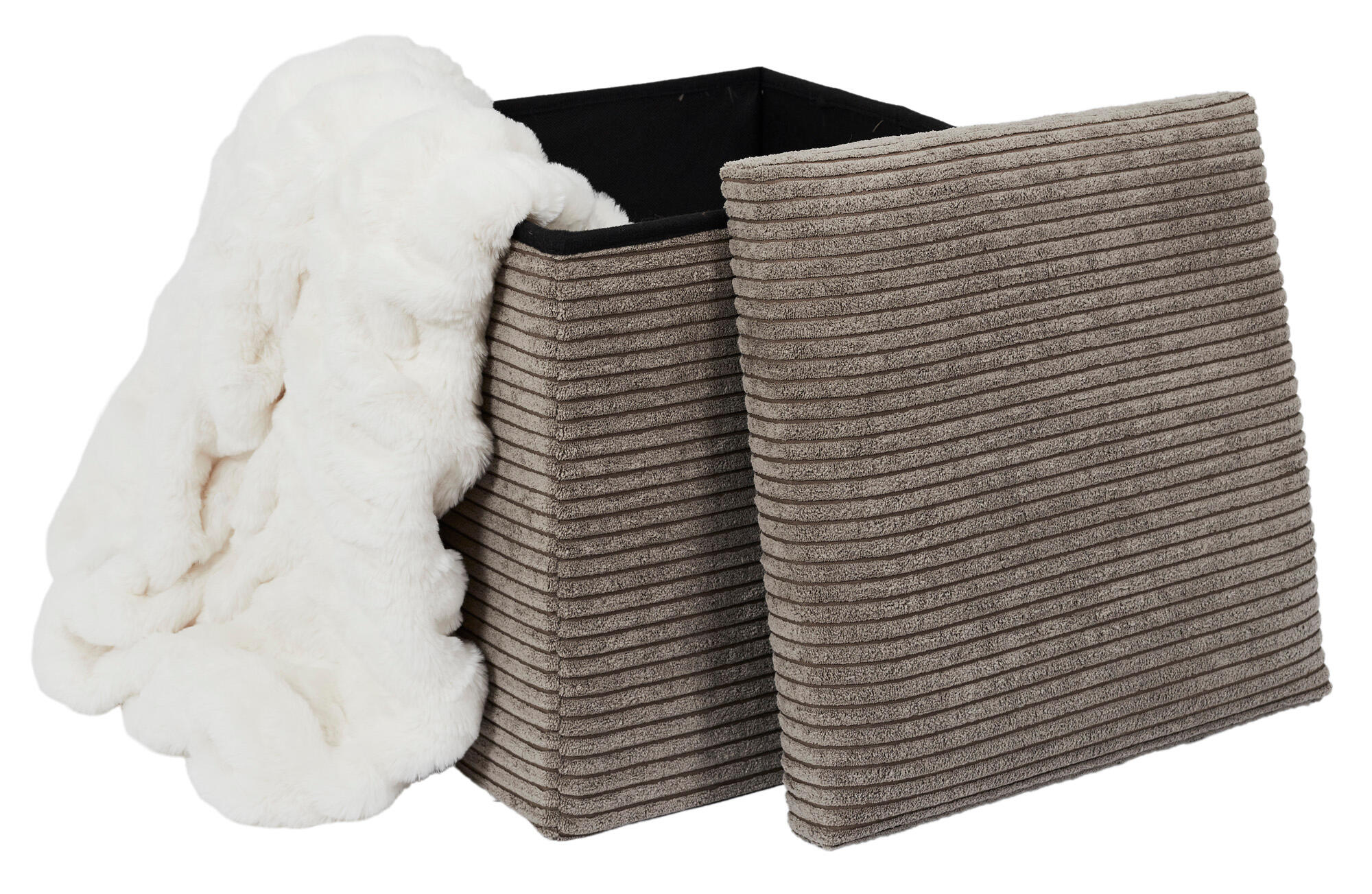 Puff decorativo mdf taupé x38xcm | Leroy Merlin