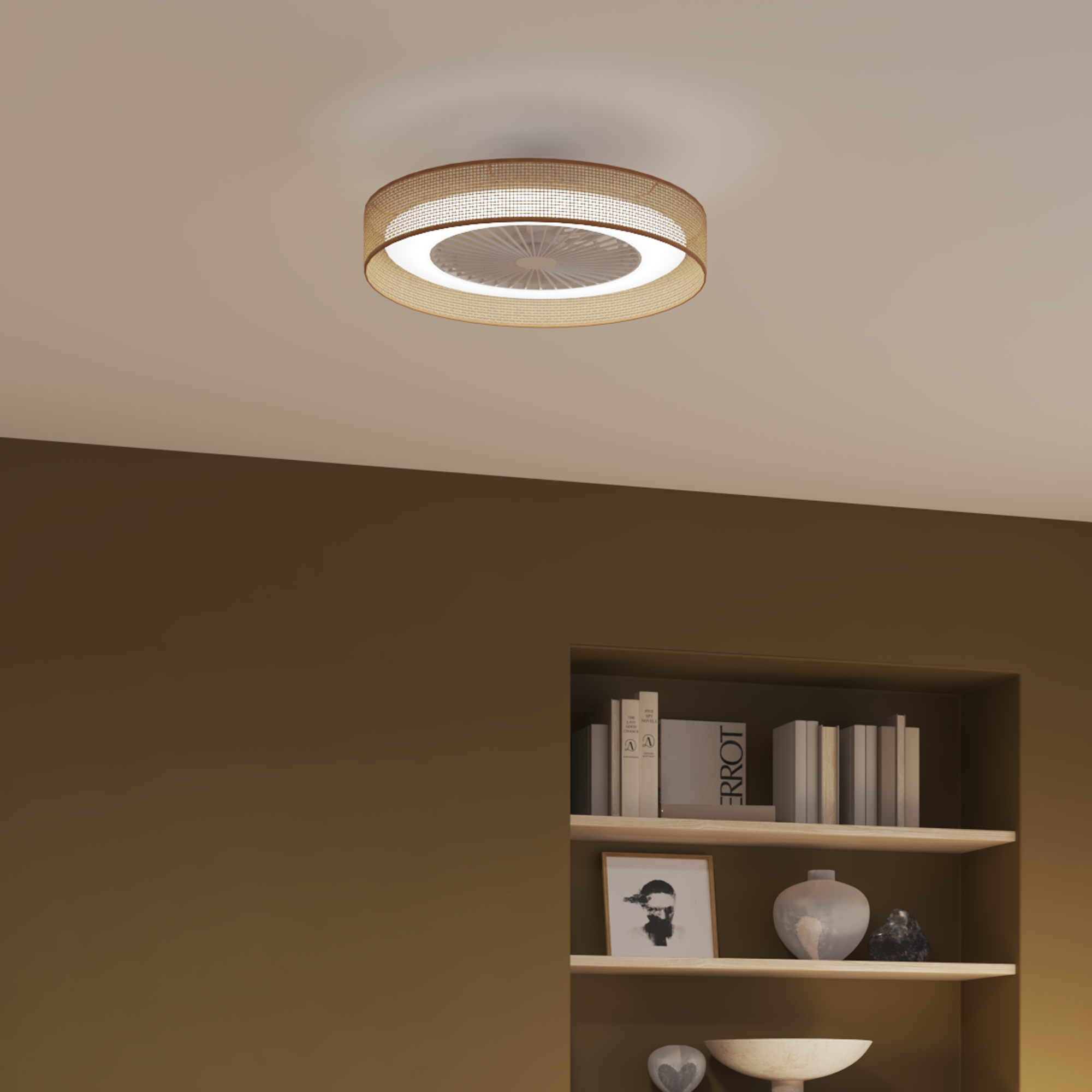 Lampowentylator Raffan biały śr. 55 cm 5550 lm LED Inspire - Leroy Merlin