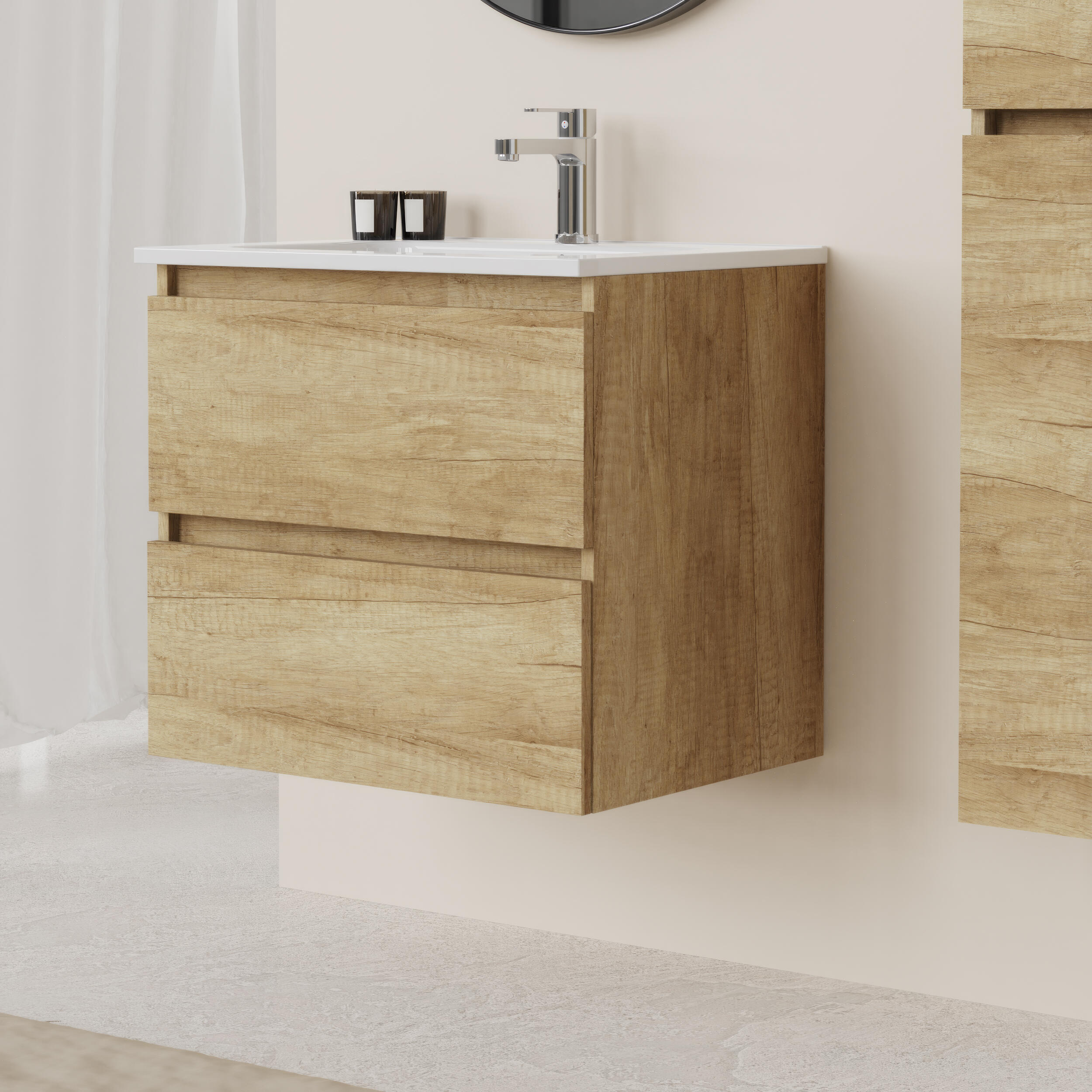 Mueble de baño con lavabo Espacio olmo 60x46 cm | Leroy Merlin