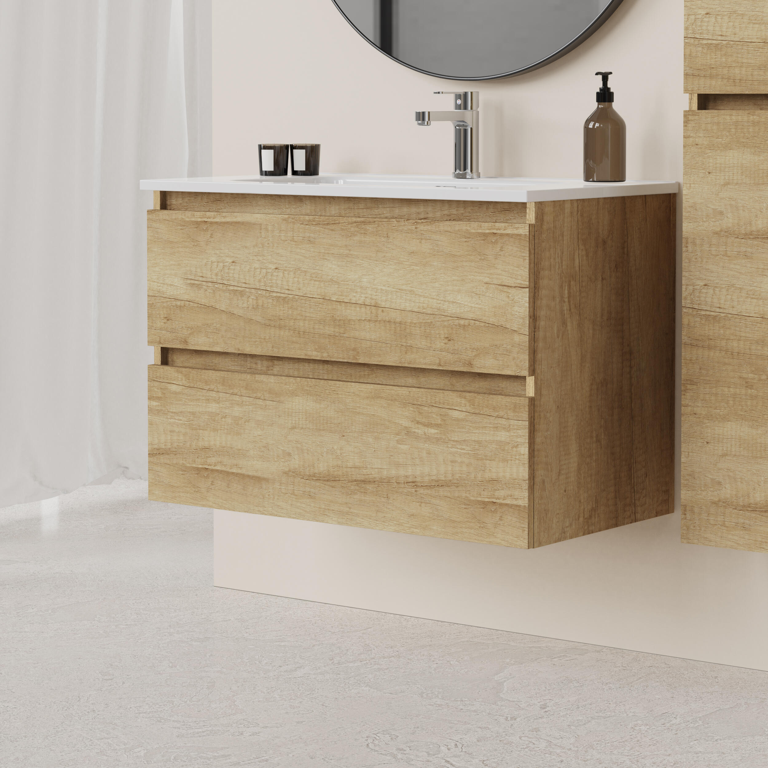 Mueble de baño con lavabo Espacio olmo 90x45 cm | Leroy Merlin