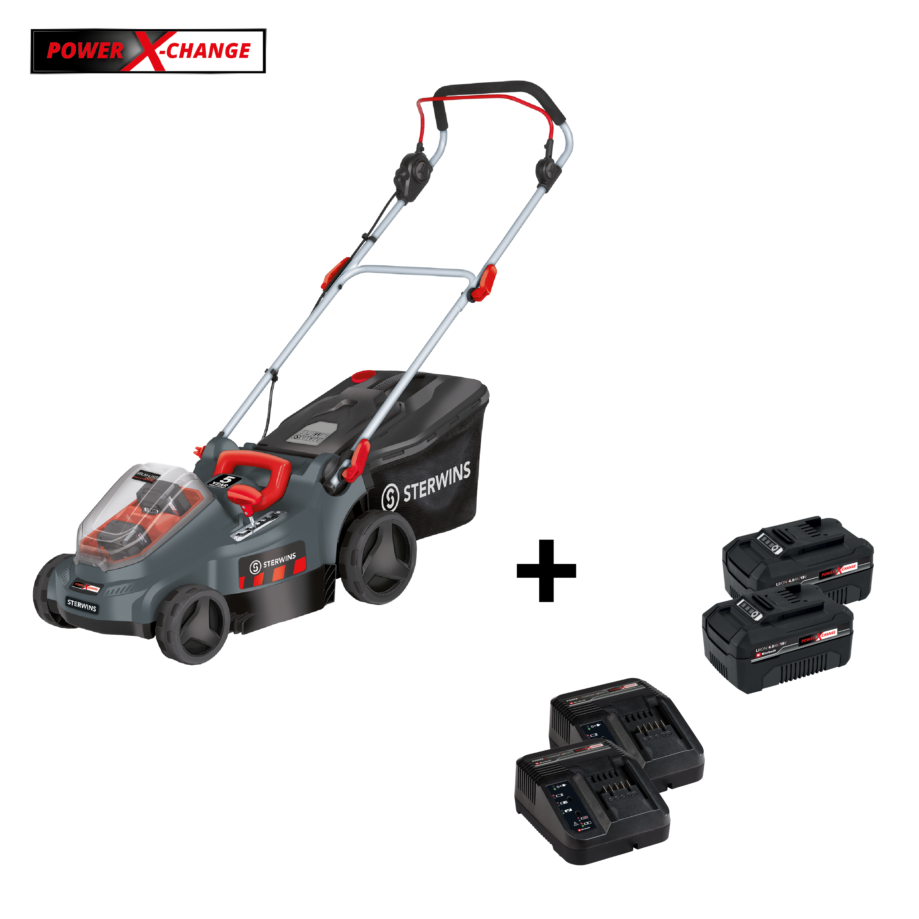 Cortacésped de batería STERWINS 36V Ah 37.0 cm ancho de corte | Leroy ...