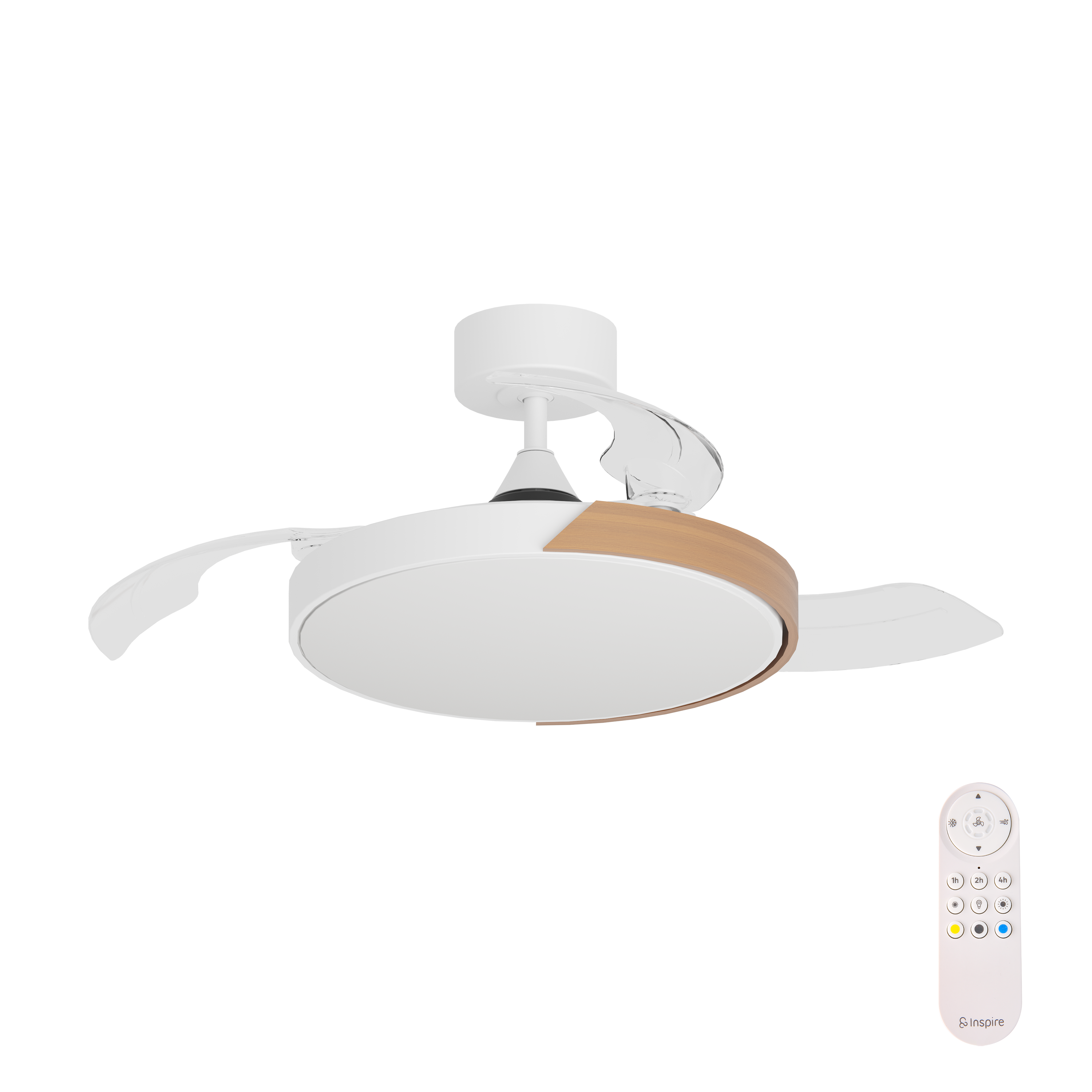 Ventilador de techo con luz retráctil silencioso DC Inspire Furtuna ...